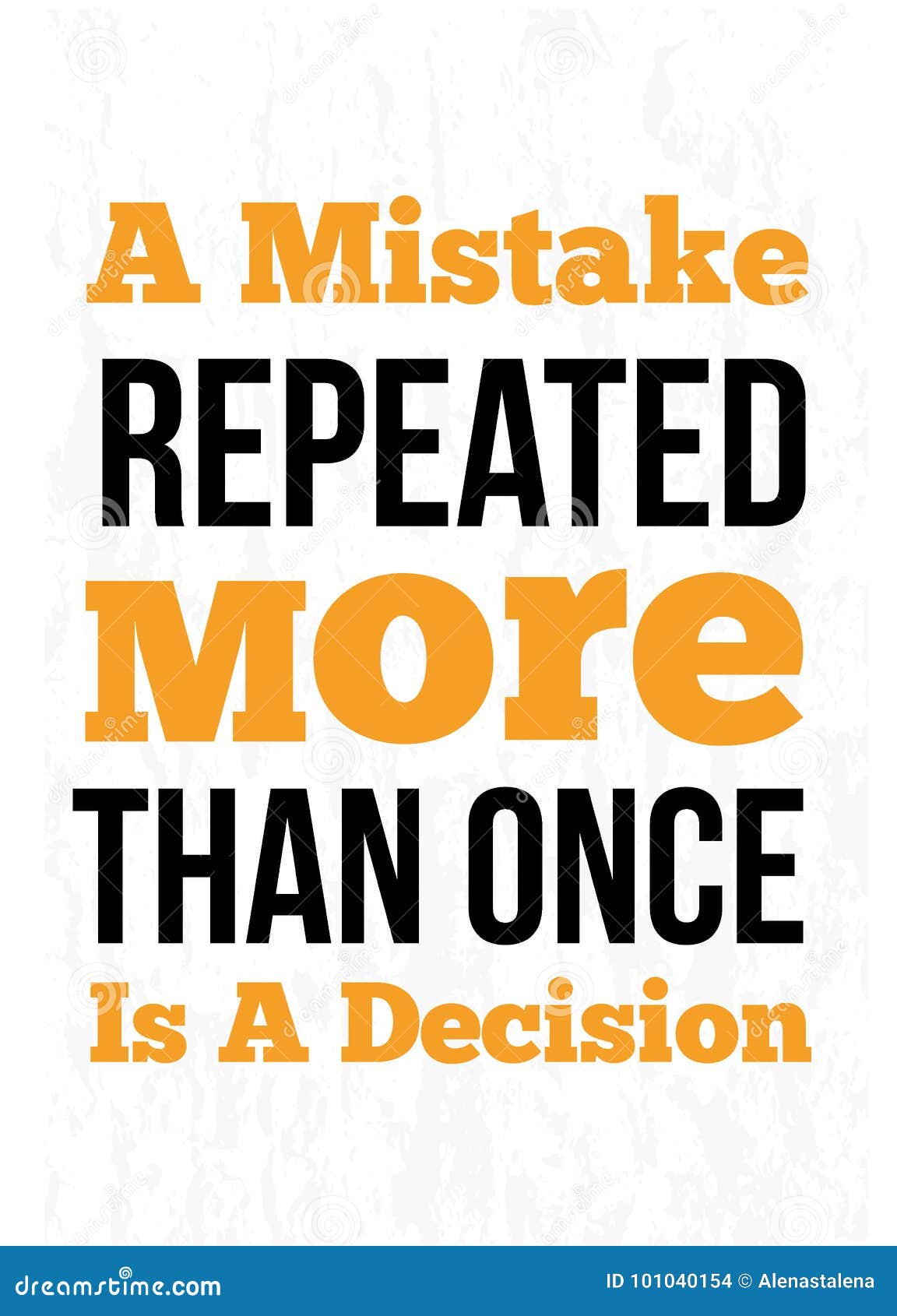 A Mistake Repeated More Than Once is a Decision Quote Poster with ...