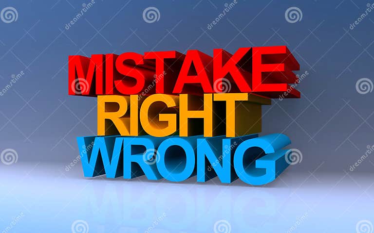 Mistake Right Wrong on Blue Stock Image - Image of failures, errors ...