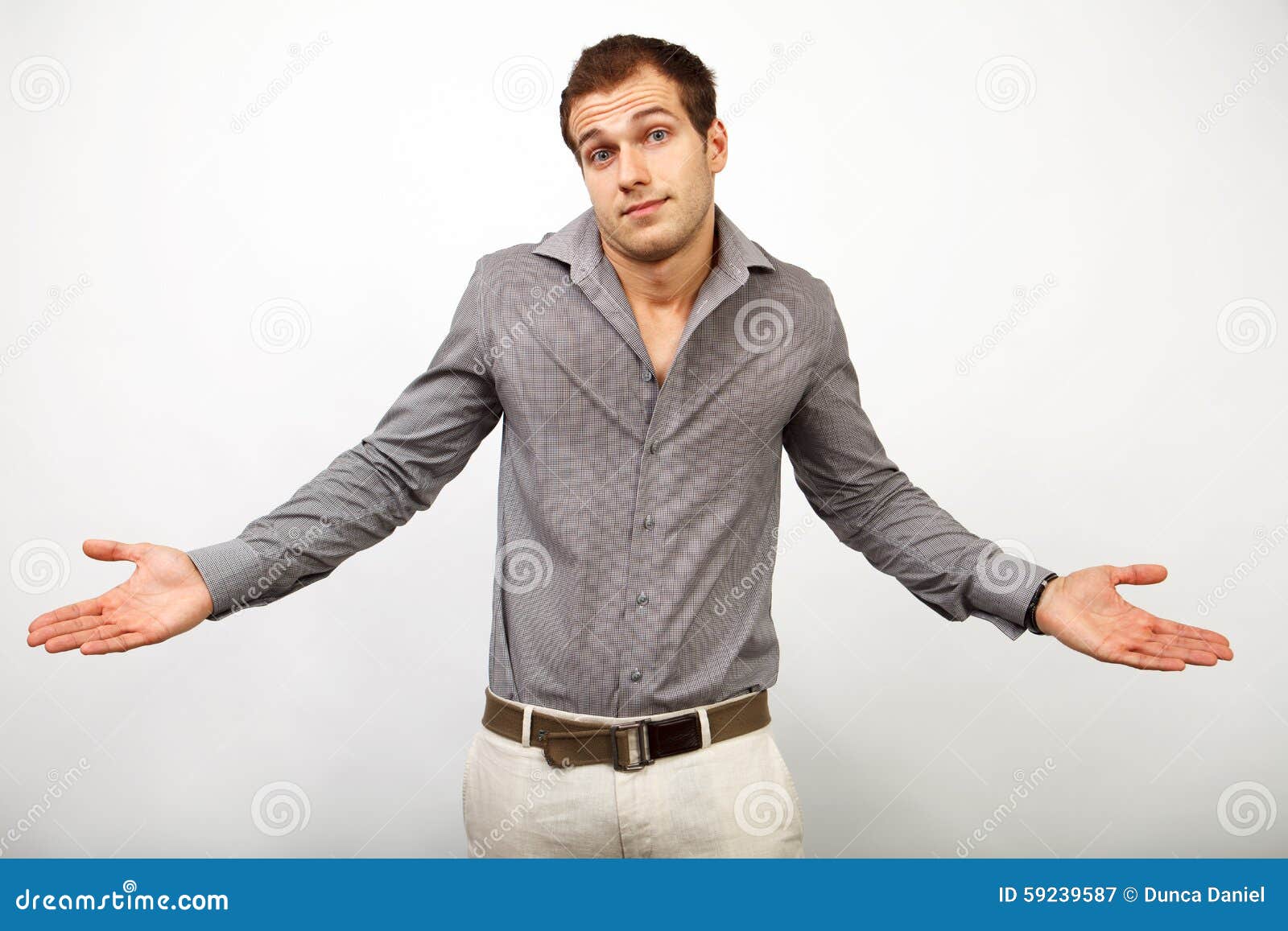 Mistake or Sorry Concept - Confused Man Looking Innocent Stock Image ...