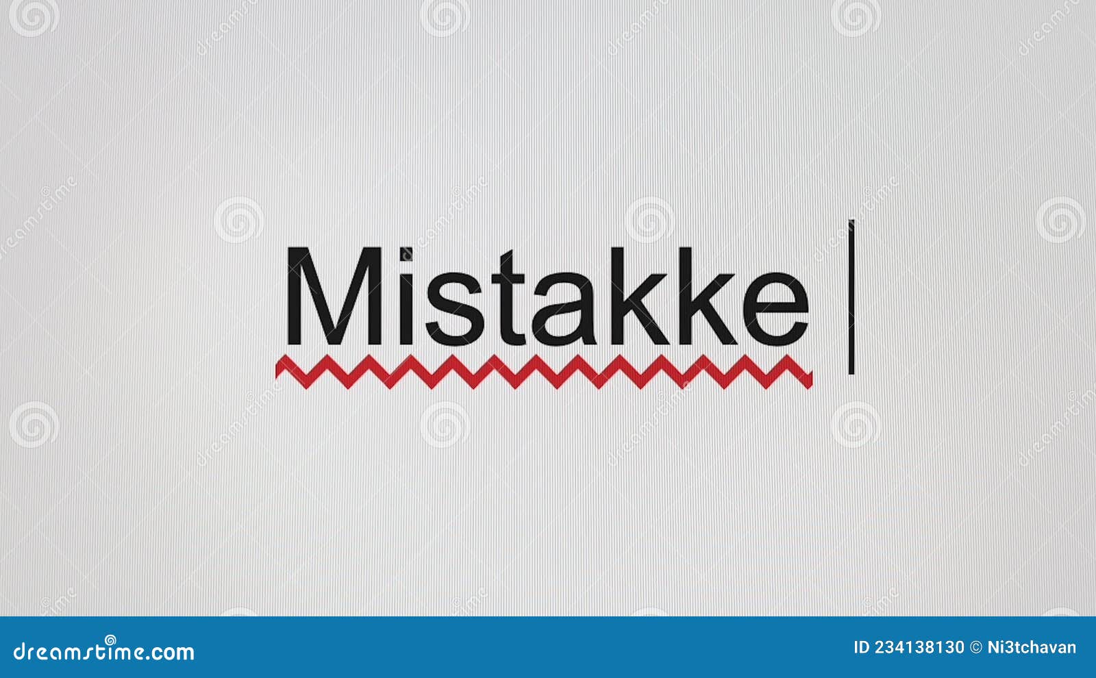 Mistake Word Correction Grammar Closeup Computer Screen.4K Animation ...