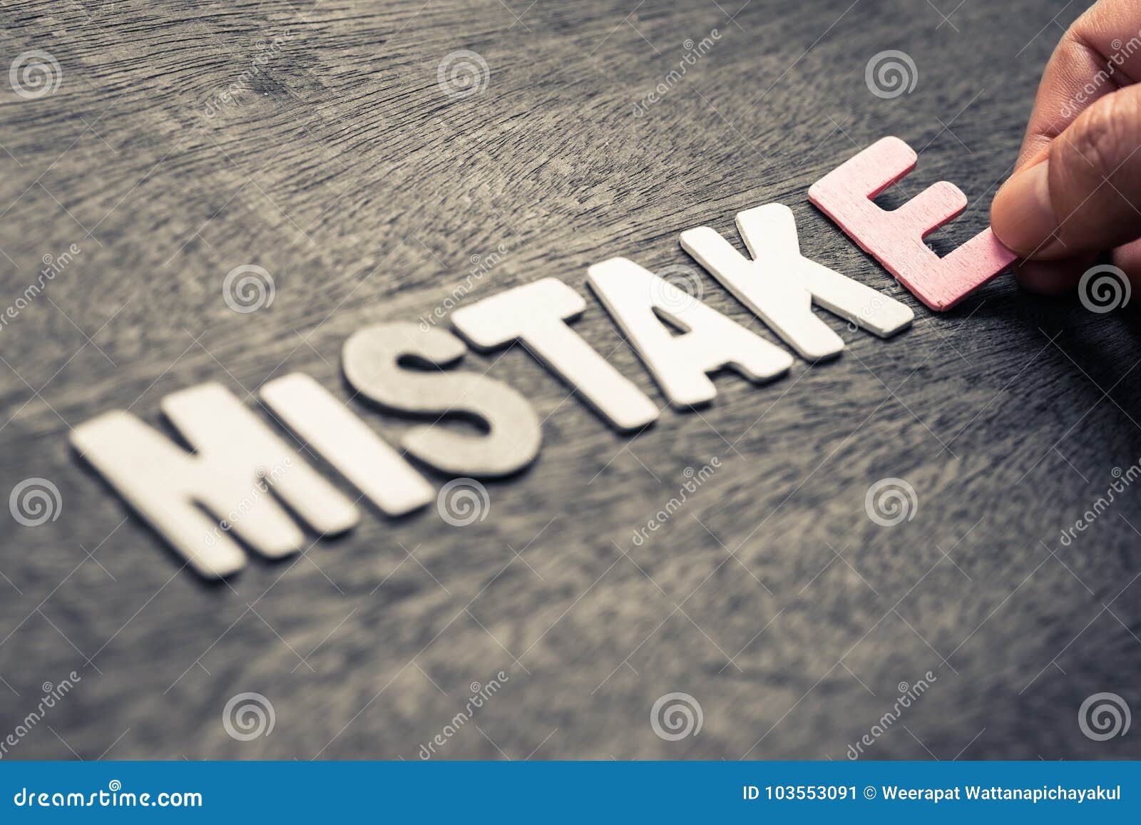 MISTAKE WORD stock image. Image of letters, error, text - 103553091