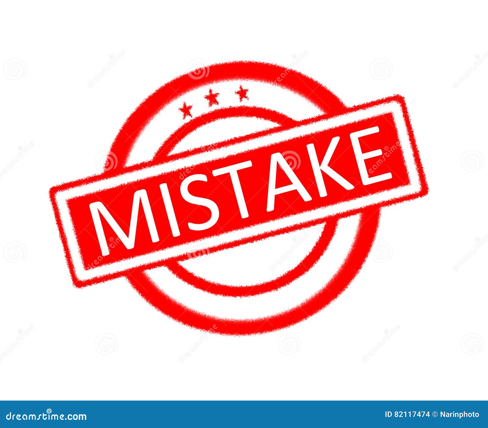 Mistake Word Written on Red Rubber Stamp Stock Illustration ...