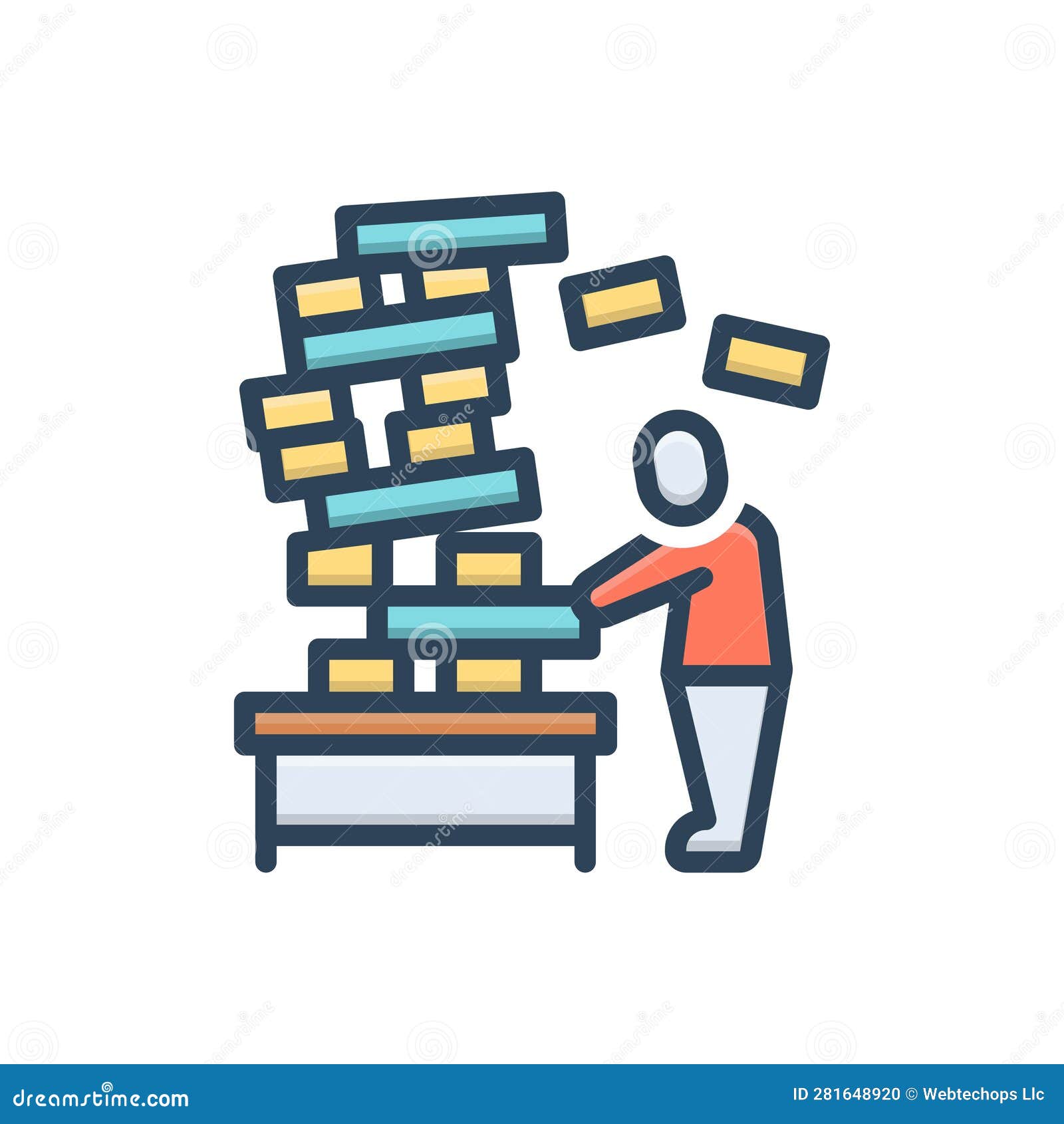 Color Illustration Icon for Mistakes, Blunder and Drag Stock ...