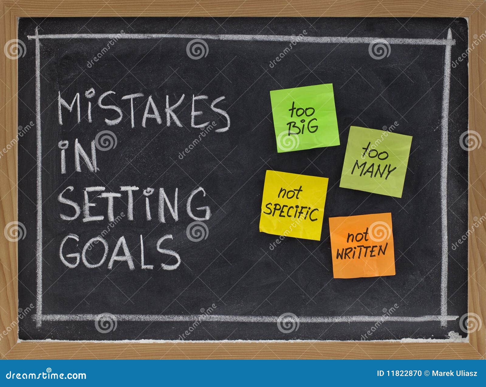 Mistakes in setting goals stock photo. Image of frame - 11822870