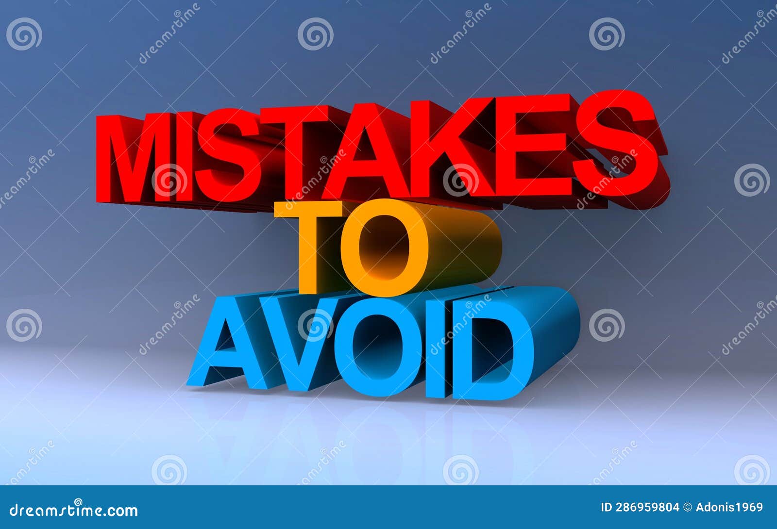 Mistakes to avoid on blue stock illustration. Illustration of slip ...