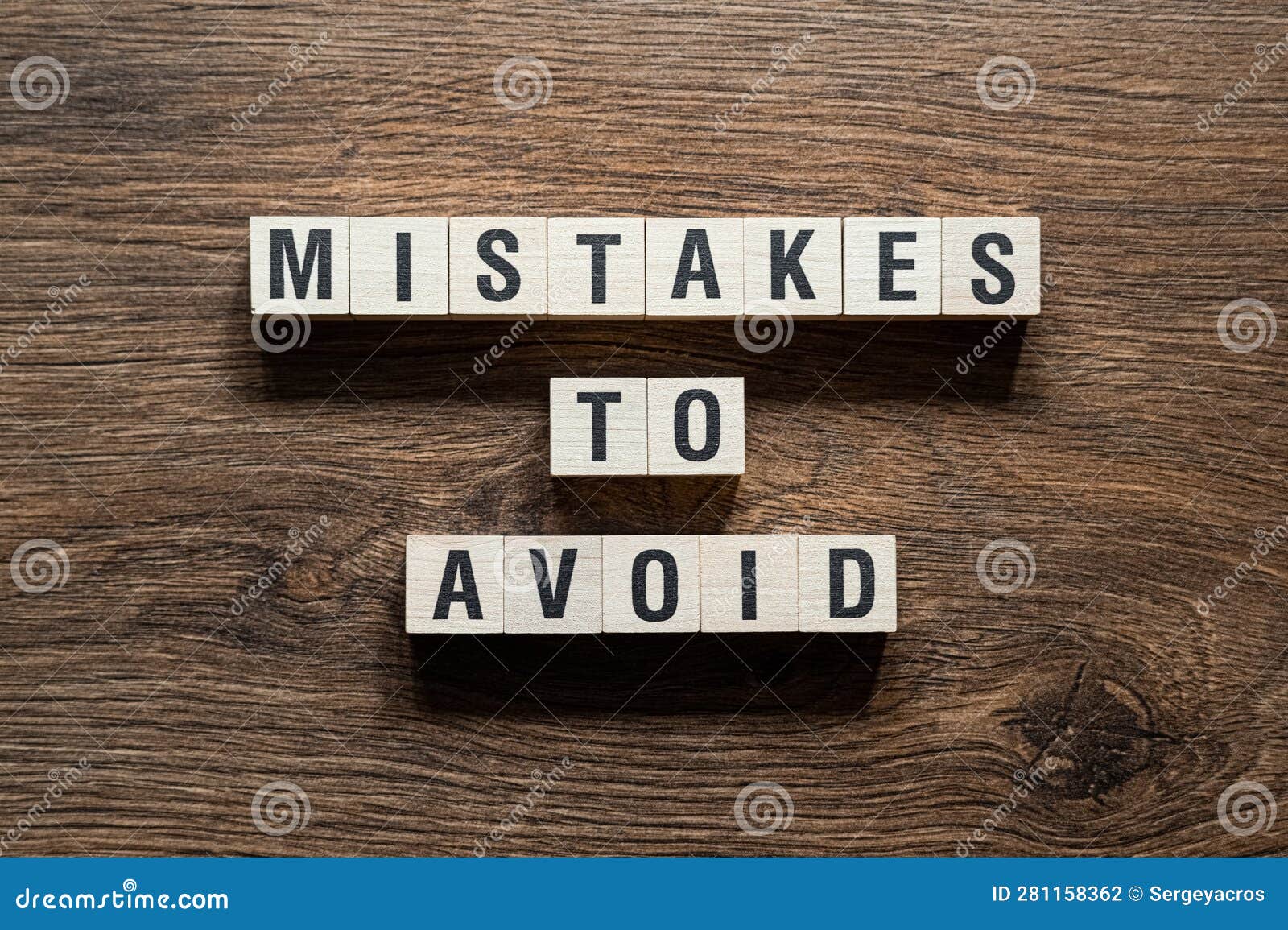 Mistakes To Avoid - Word Concept on Building Blocks, Text Stock Photo ...