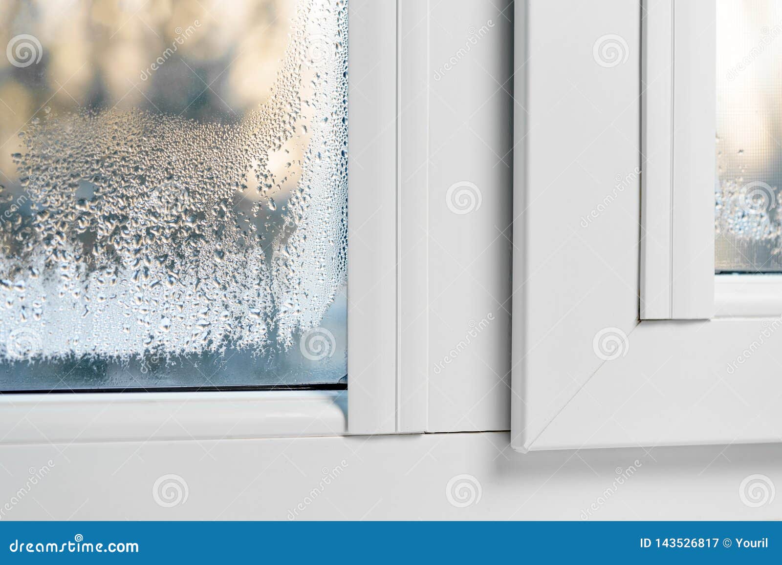Misted Windows Condensation Mist on Double Glazed Windows Stock Image ...