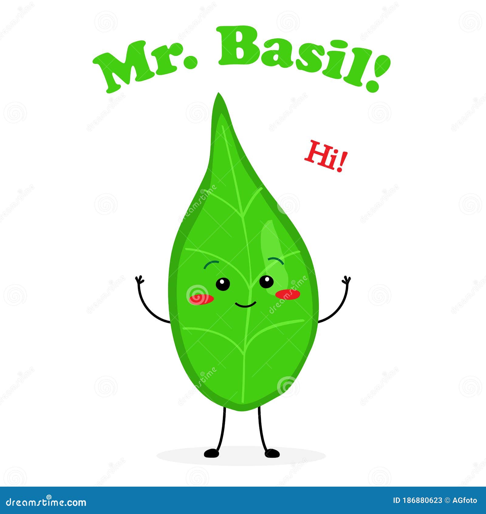 Mister Fresh Basil Cartoon Vector | CartoonDealer.com #186880623
