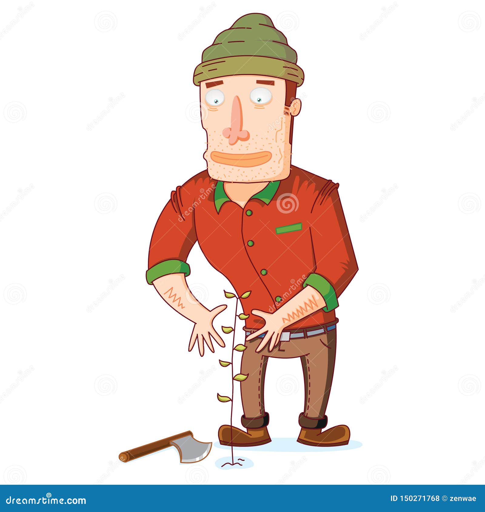 Lumber Jack Cartoon Creatives Logo Mascot Royalty-Free Stock Image ...