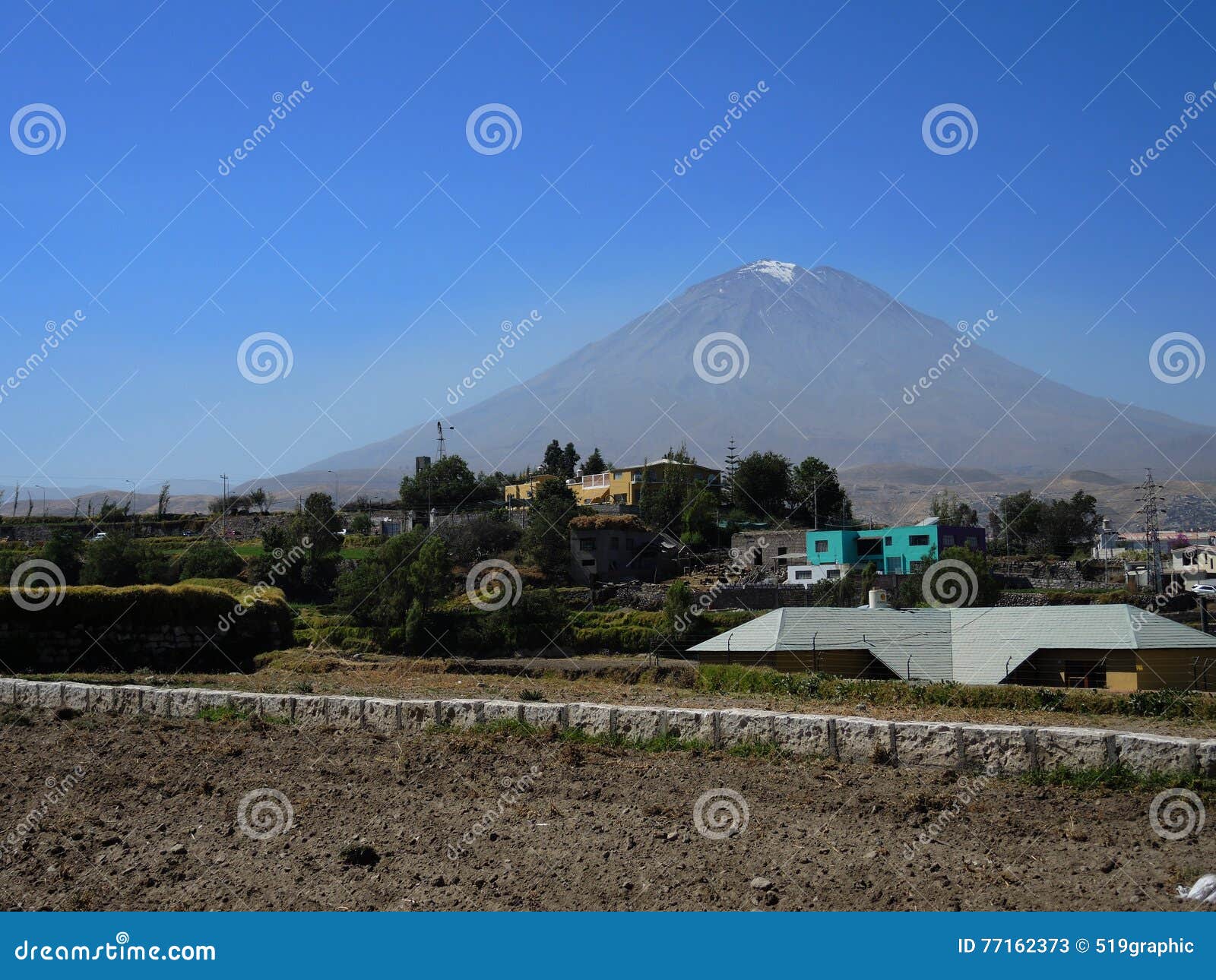 Misti Volcano, in the City of Arequipa, Peru. Editorial Stock Photo ...