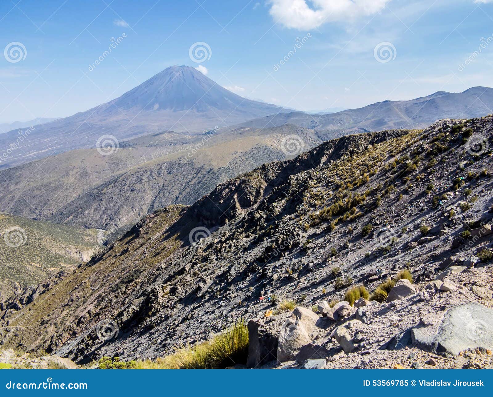 Misti Volcano in the Peruvian Andes Stock Image - Image of travel ...
