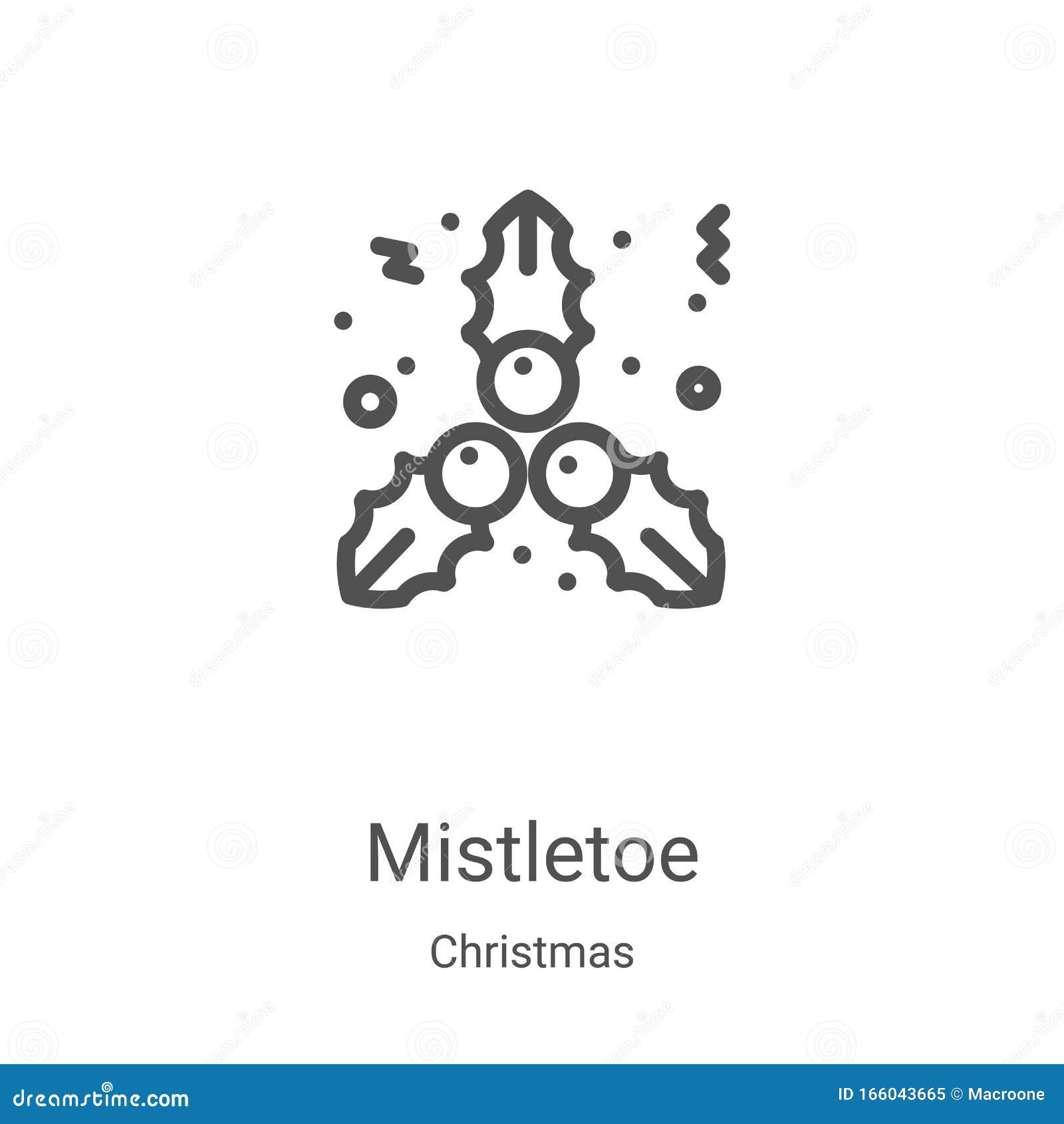 Mistletoe Icon Vector from Christmas Collection. Thin Line Mistletoe ...
