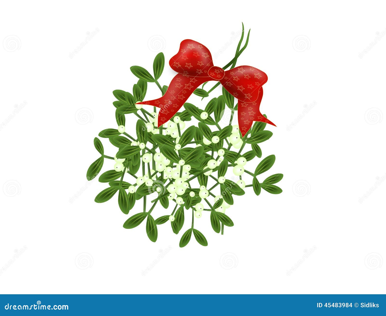 Mistletoe stock illustration. Illustration of circle - 45483984