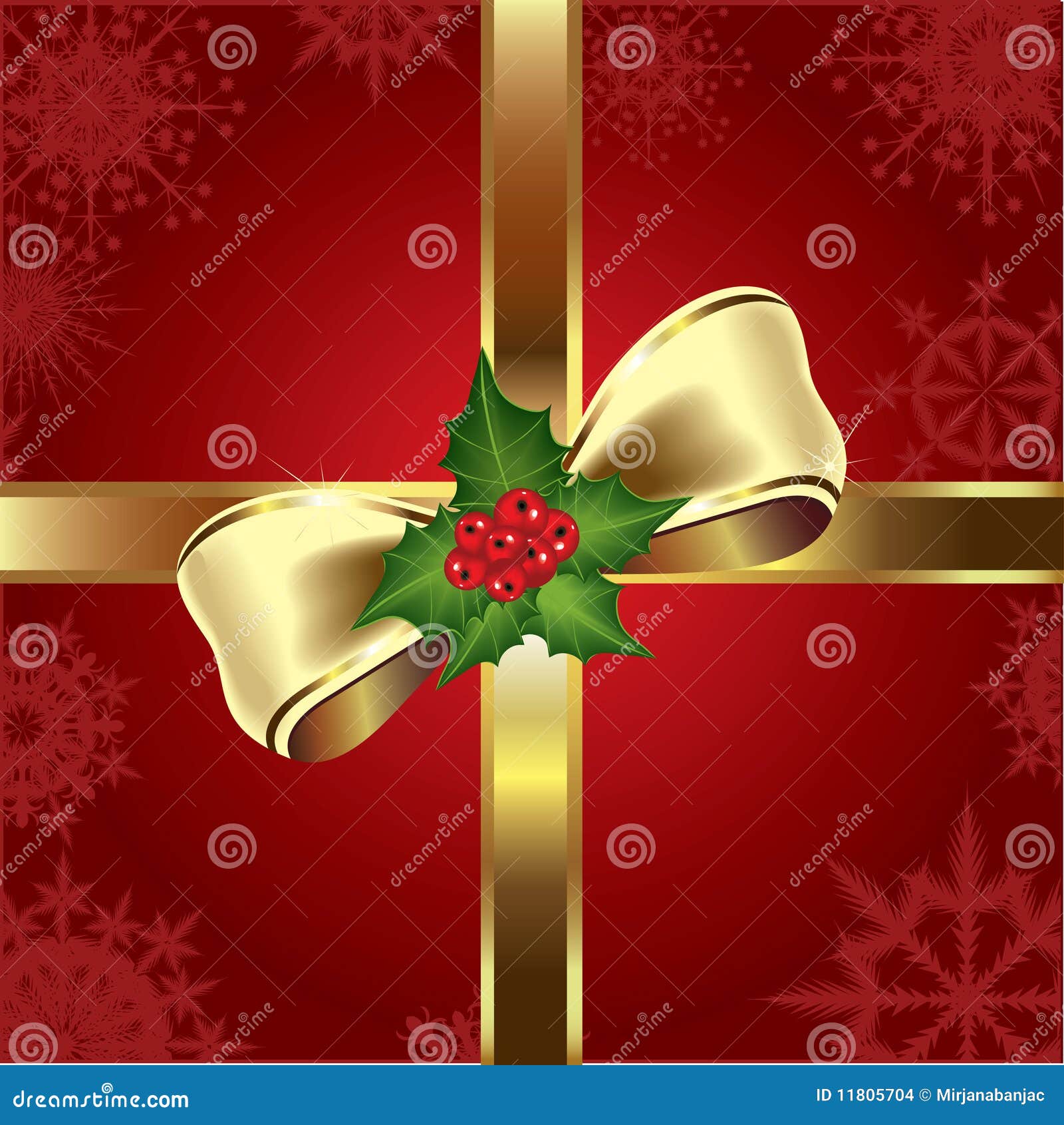 Mistletoe and ribbon stock vector. Illustration of curve - 11805704