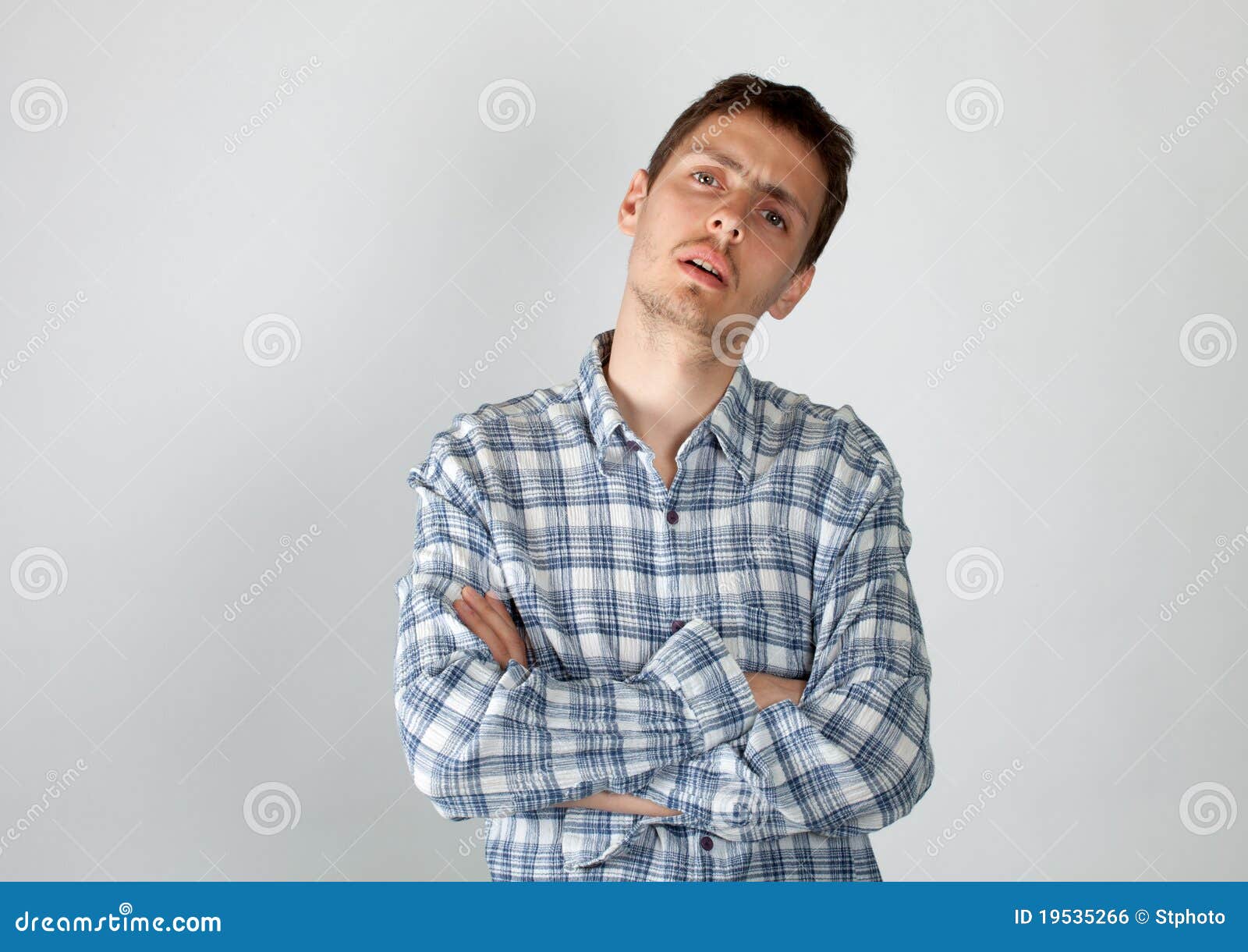 Mistrust and doubt stock photo. Image of reaction, tartan - 19535266