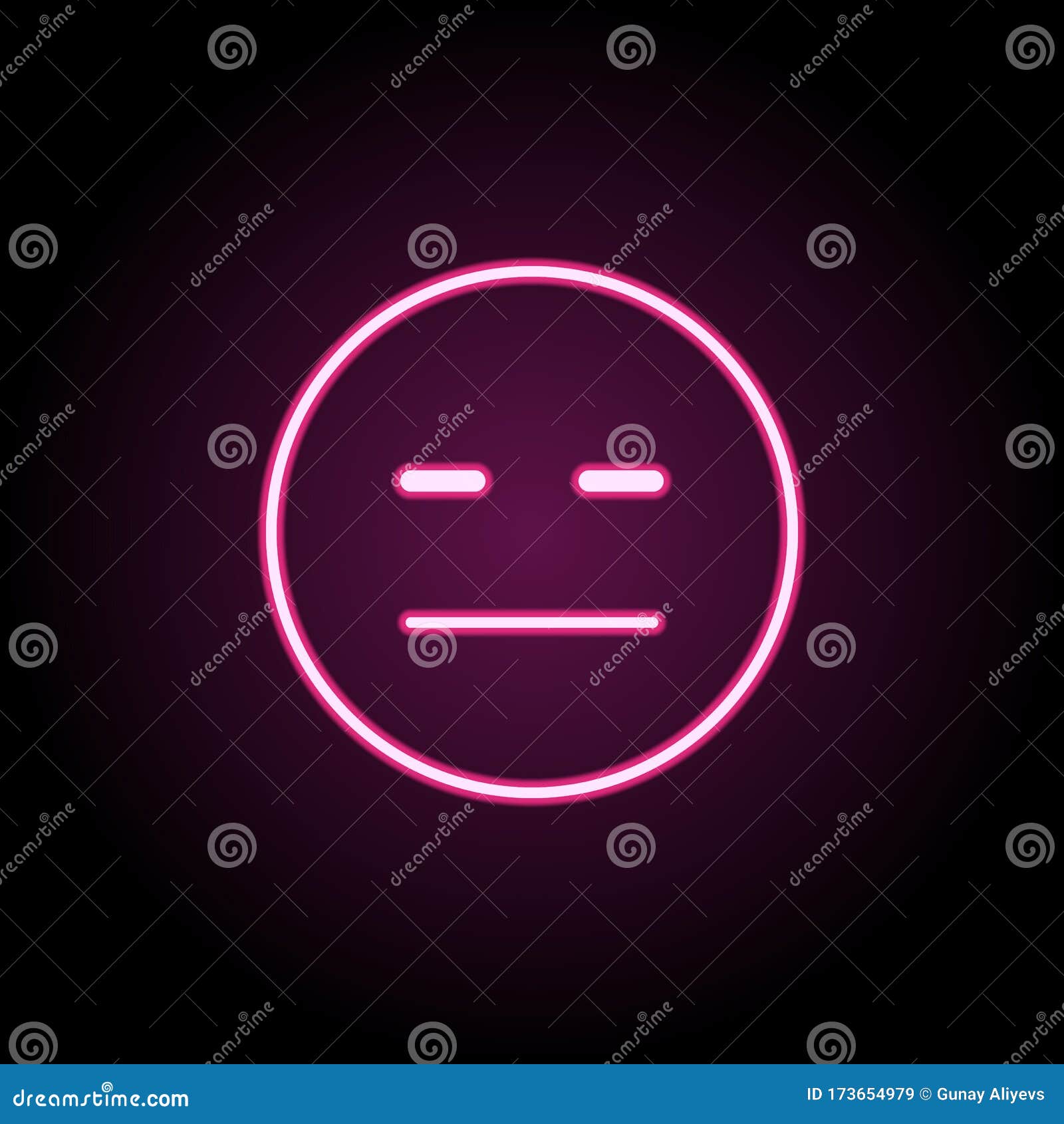 Mistrust Neon Icon. Simple Thin Line, Outline Vector of Emoji Icons for ...
