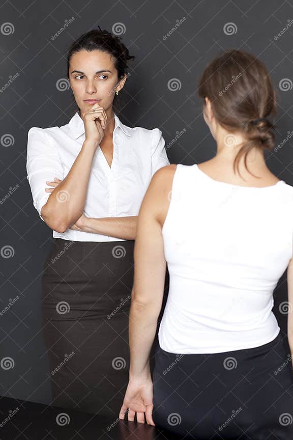 Mistrust between women stock image. Image of haired, select - 26404629