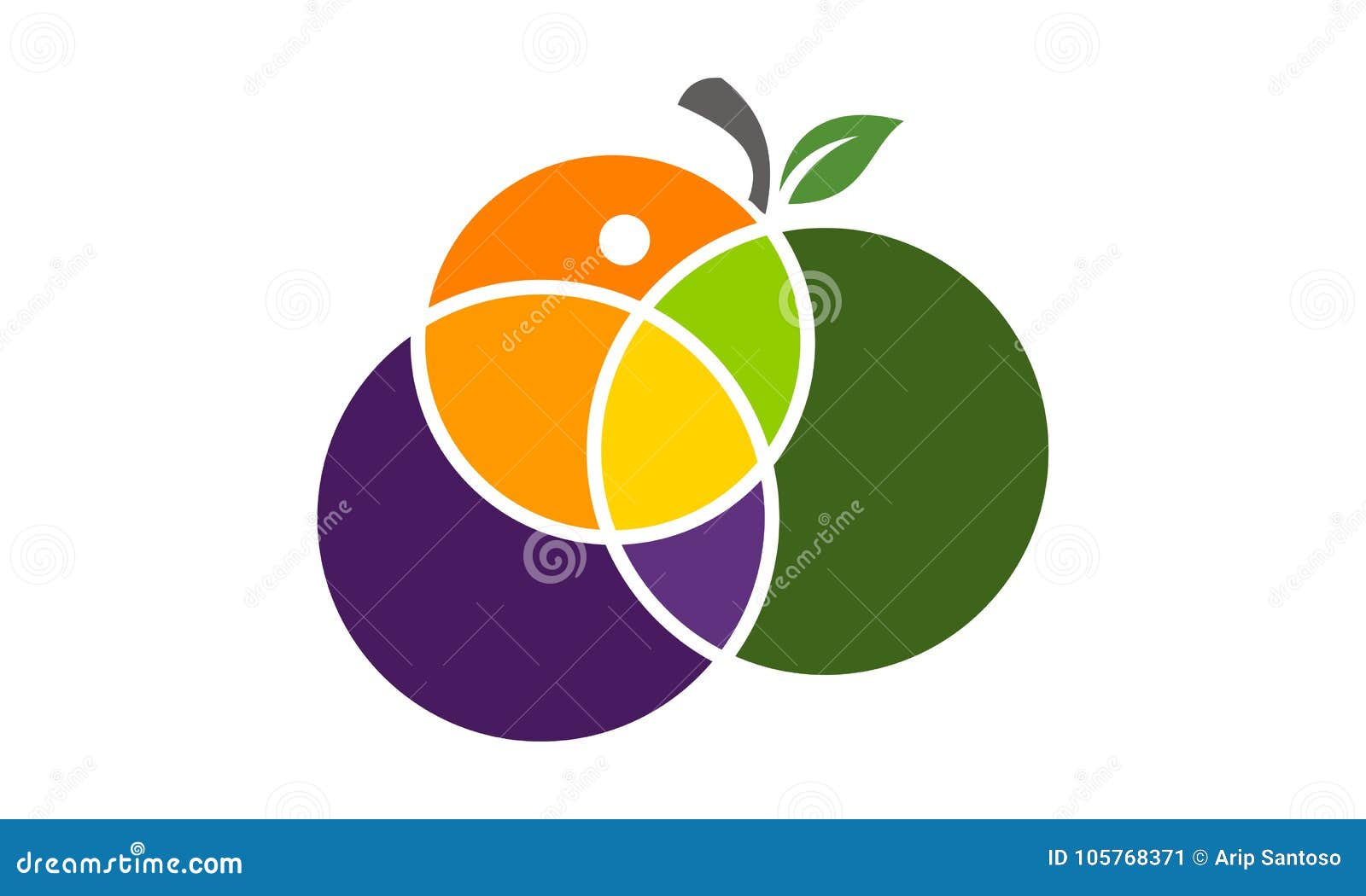 Mistura Logo Design Template Do Fruto Ilustração do Vetor - Ilustração ...