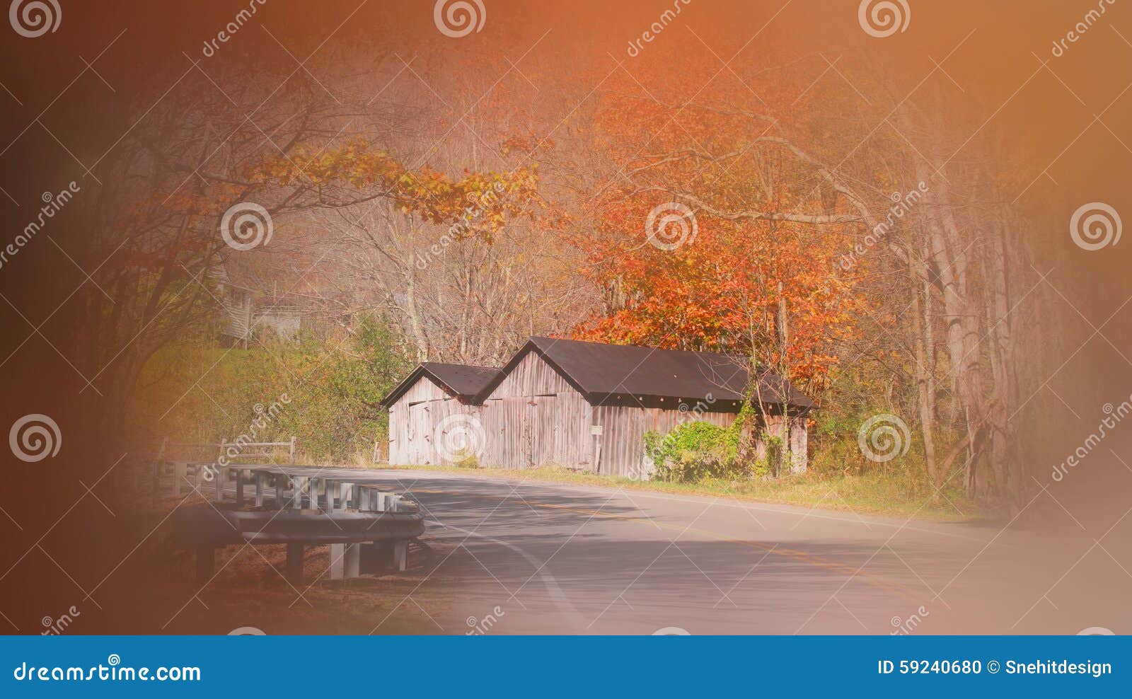 Misty autumn landscape stock photo. Image of outside - 59240680