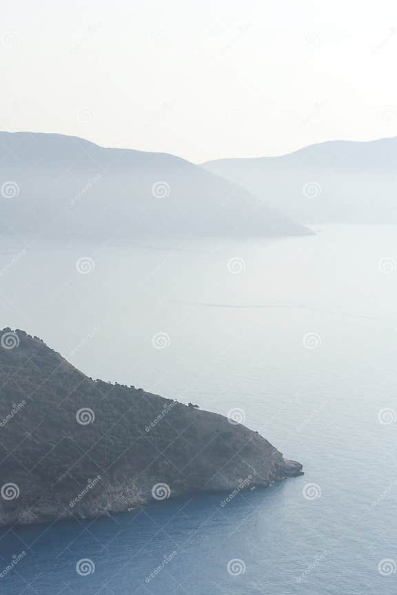 Misty bay stock image. Image of greek, fade, landscape - 7766751