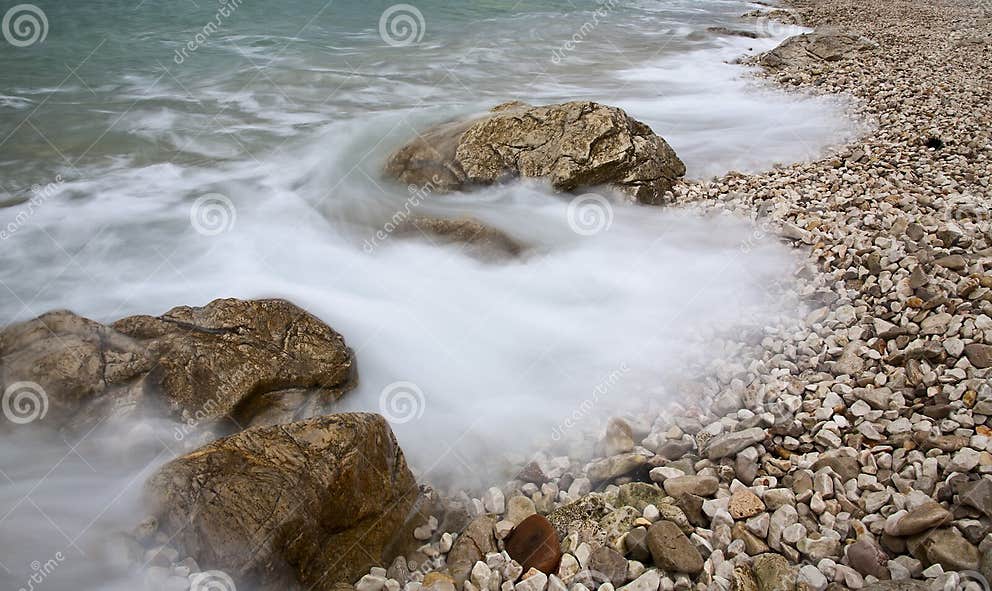 Misty beach stock photo. Image of splash, texture, summer - 23328338