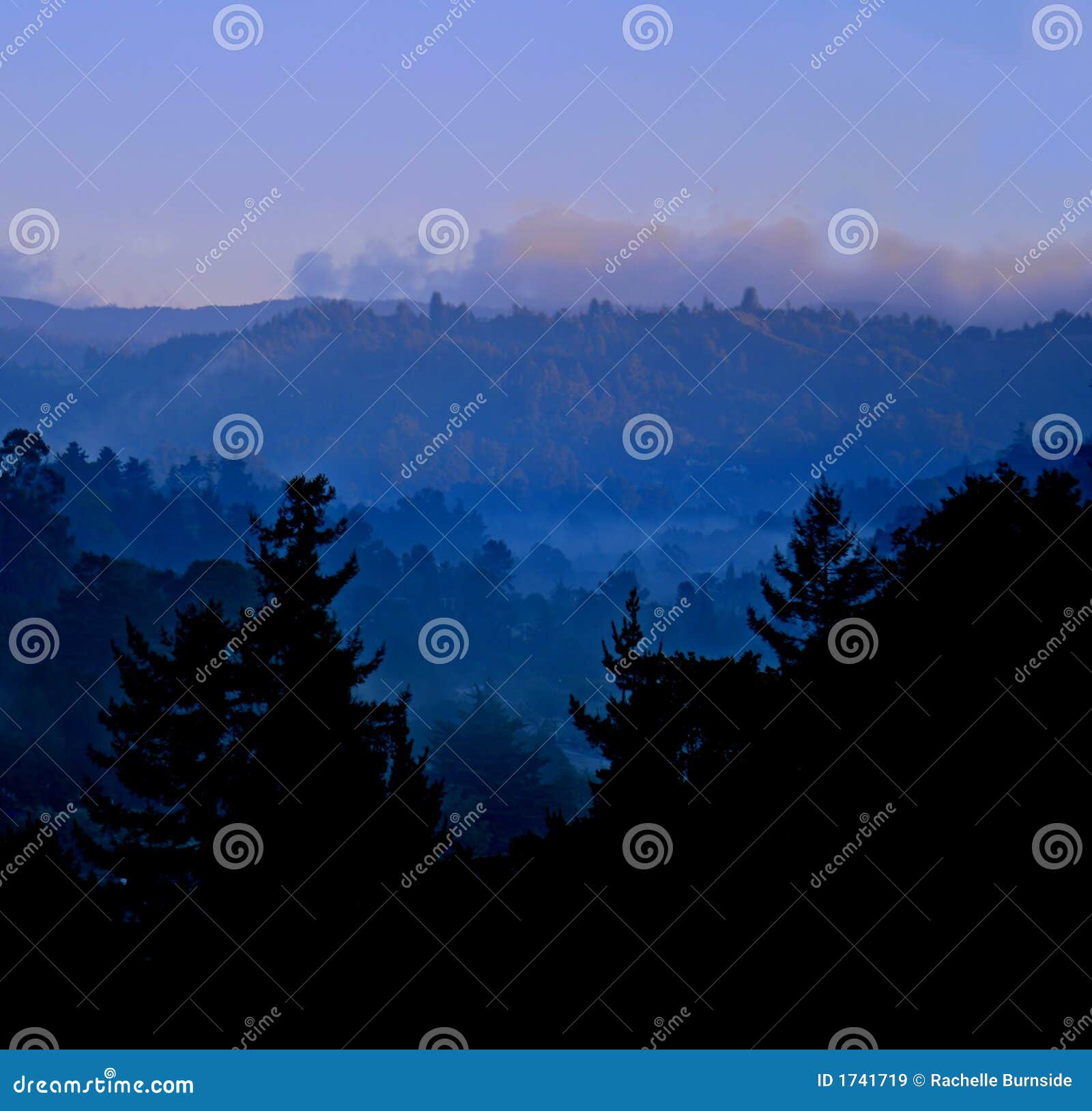 Misty Blue Mountains stock image. Image of cloudy, framing - 1741719