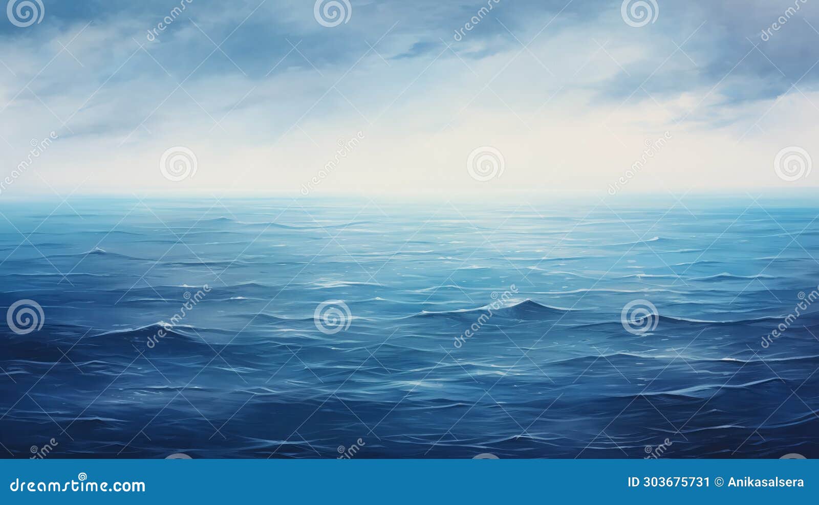 Sea Waves And Clouds. Horizontal Seamless Landscap Vector Illustration ... Sea Waves And Clouds. Horizontal Seamless Landscap Vector Illustration ...