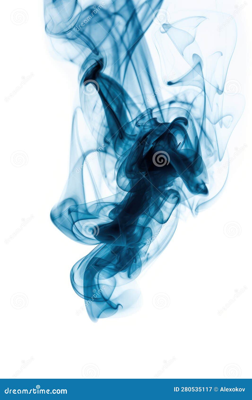 Misty Blue Smoke on Transparent Background . Stock Illustration ...