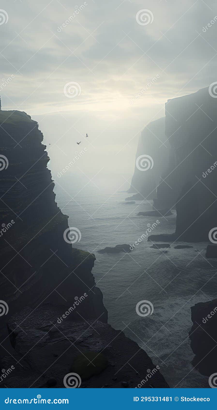 Misty Cliffs of Moher: a Hauntingly Beautiful Ethereal Landscape Stock ...