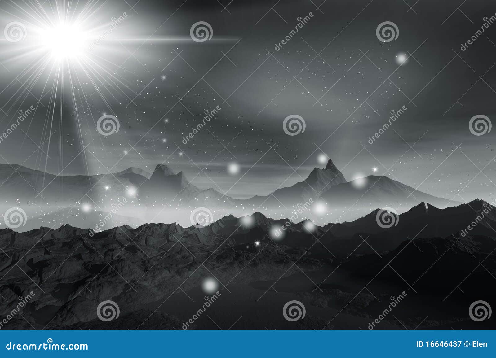 Misty light in night stock illustration. Illustration of misty - 16646437