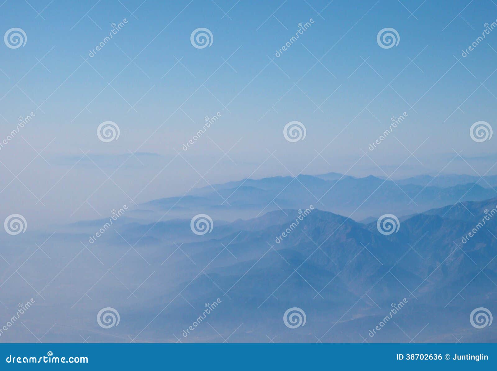 Misty Mountains with Blue Skies Stock Photo - Image of scenery, nature ...