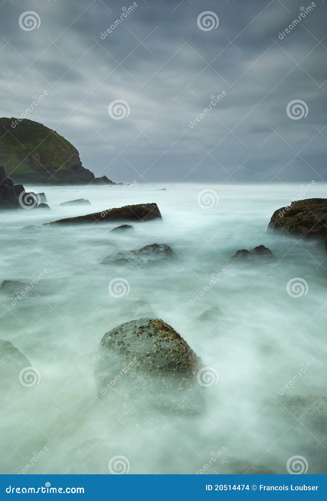 Misty sea and rocks stock photo. Image of nature, coast - 20514474