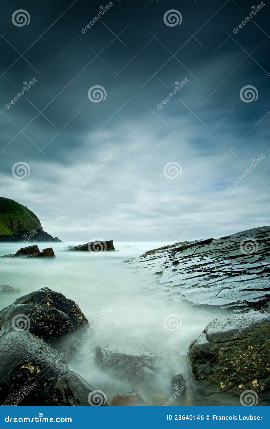 Misty sea and rocks stock photo. Image of beach, nature - 23640146