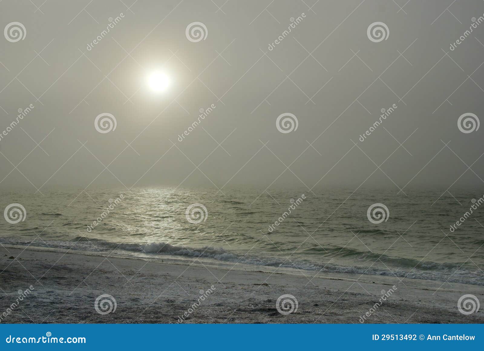 Misty Sun Above Ocean stock photo. Image of misty, mist - 29513492