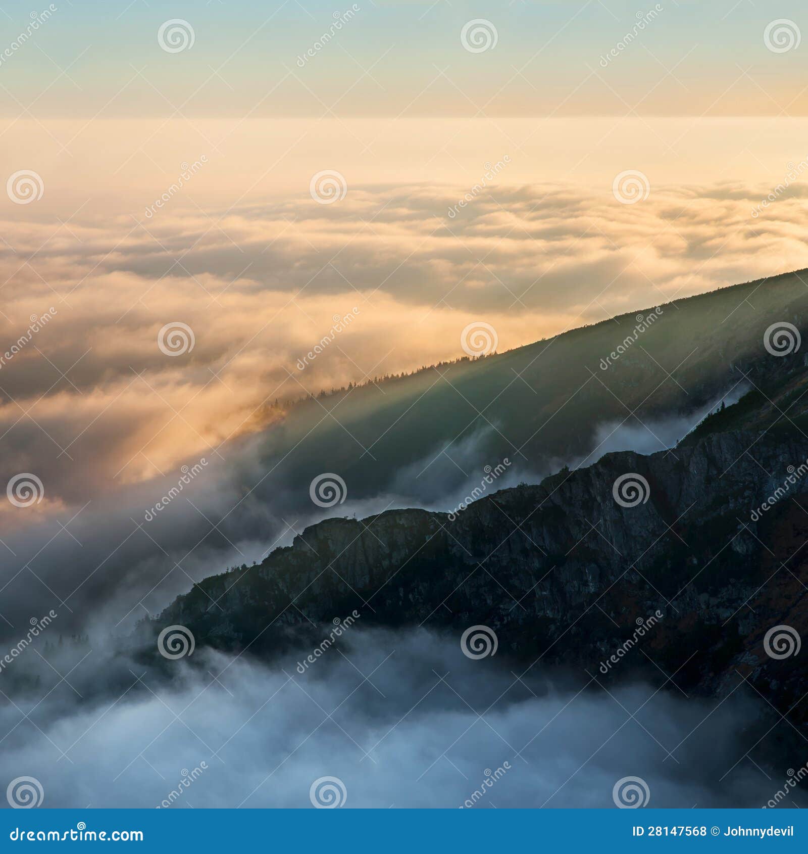 Misty Sunset stock photo. Image of czech, bohemia, natural - 28147568