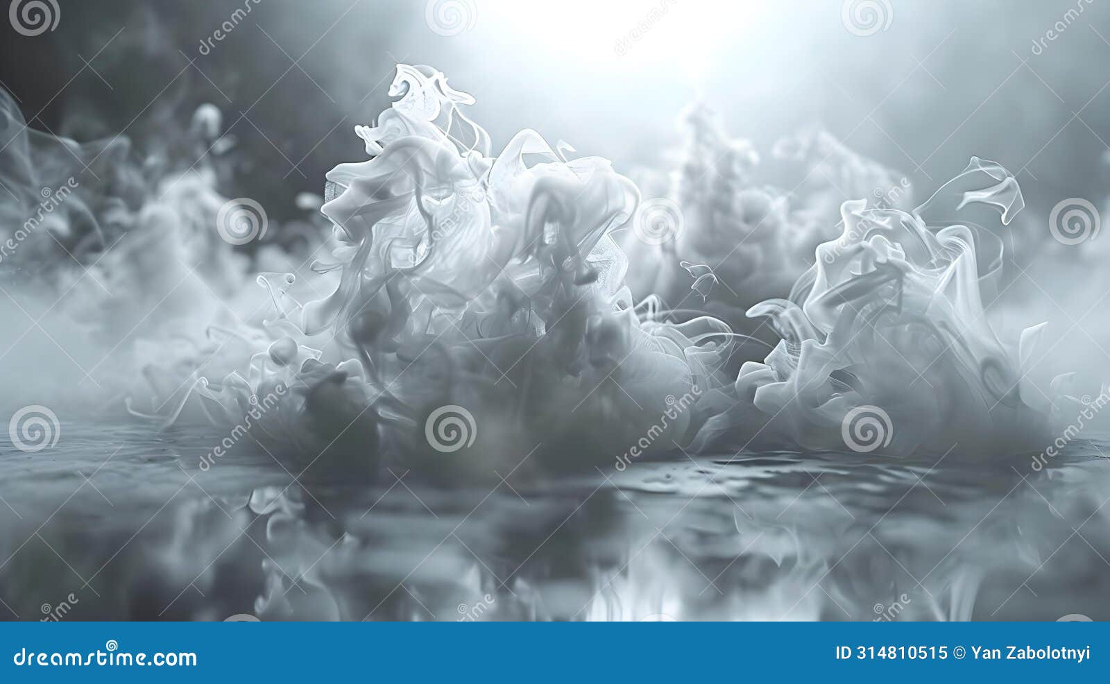 Misty Veil - Ethereal Smoke Artwork with Central Focus. Concept Misty ...