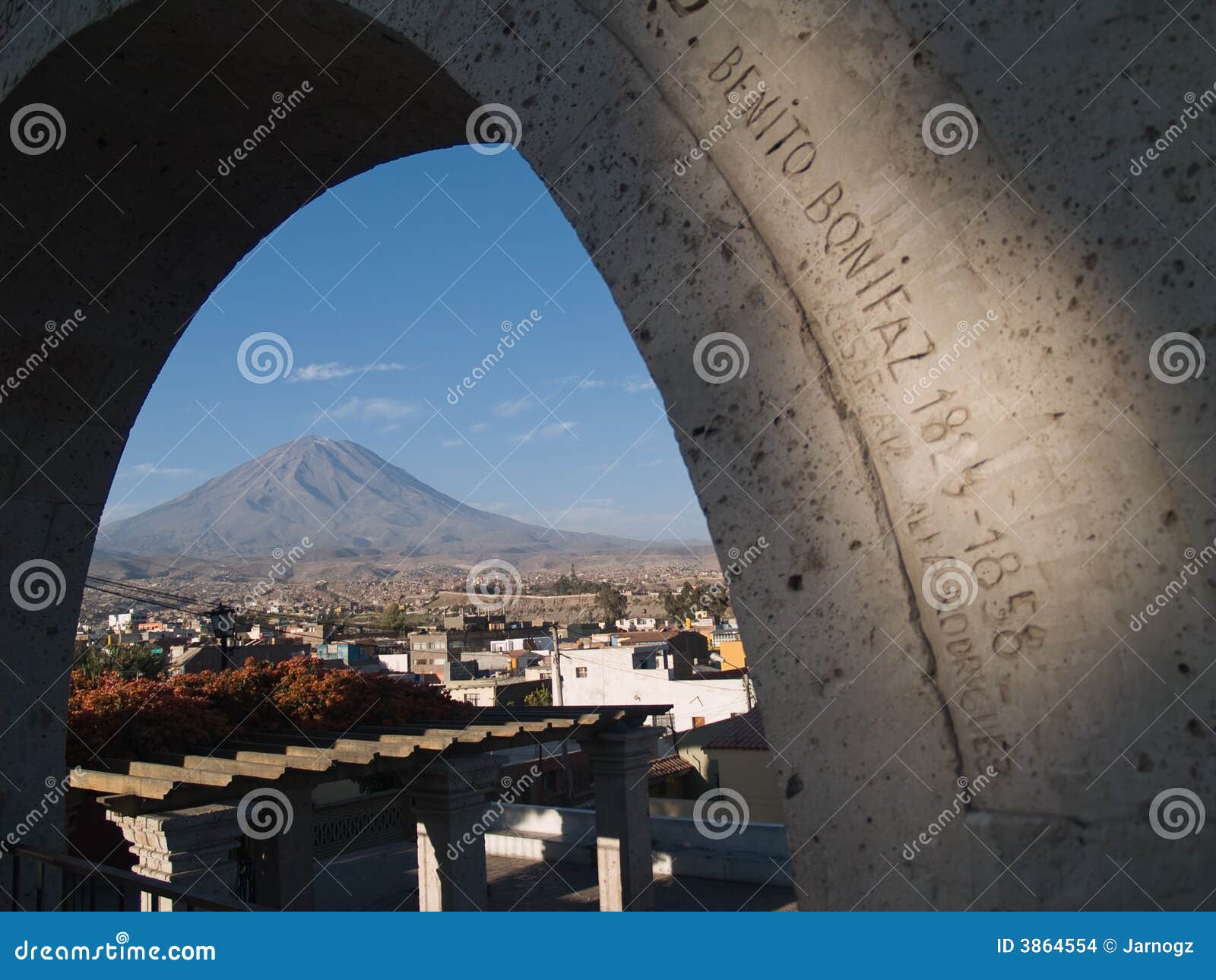 Misty Volcano at Arequipa, Peru Stock Photo - Image of volcano, spanish ...