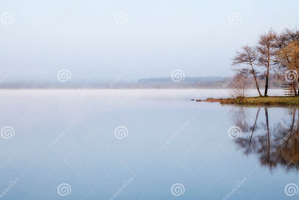 Misty waters stock image. Image of dusk, landscape, blue - 15139597