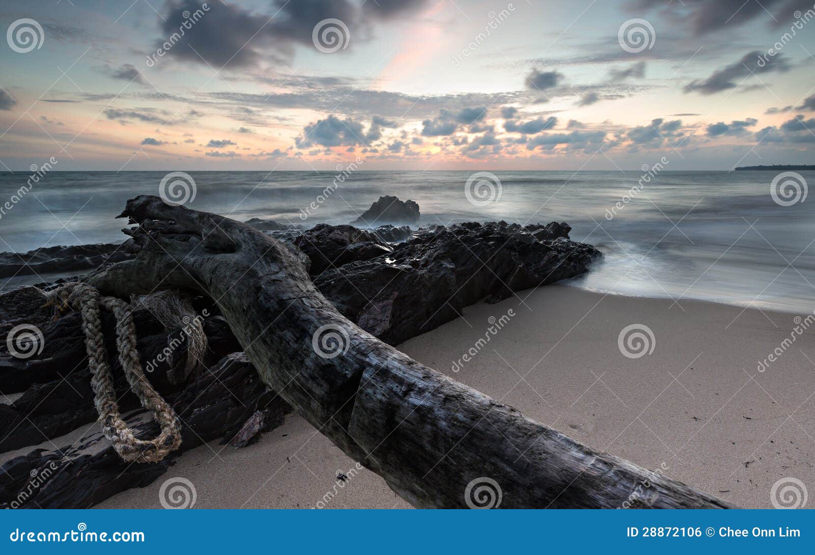 Misty waves sunrise stock photo. Image of south, clouds - 28872106