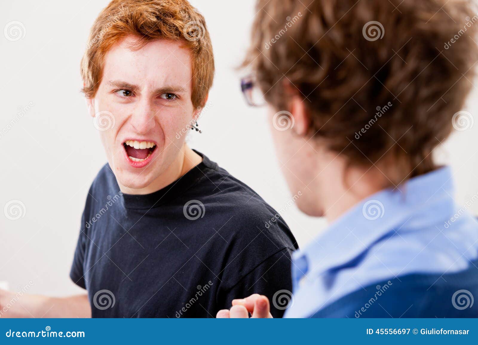Misunderstanding Arguing and Harassing Each Other Stock Image - Image ...