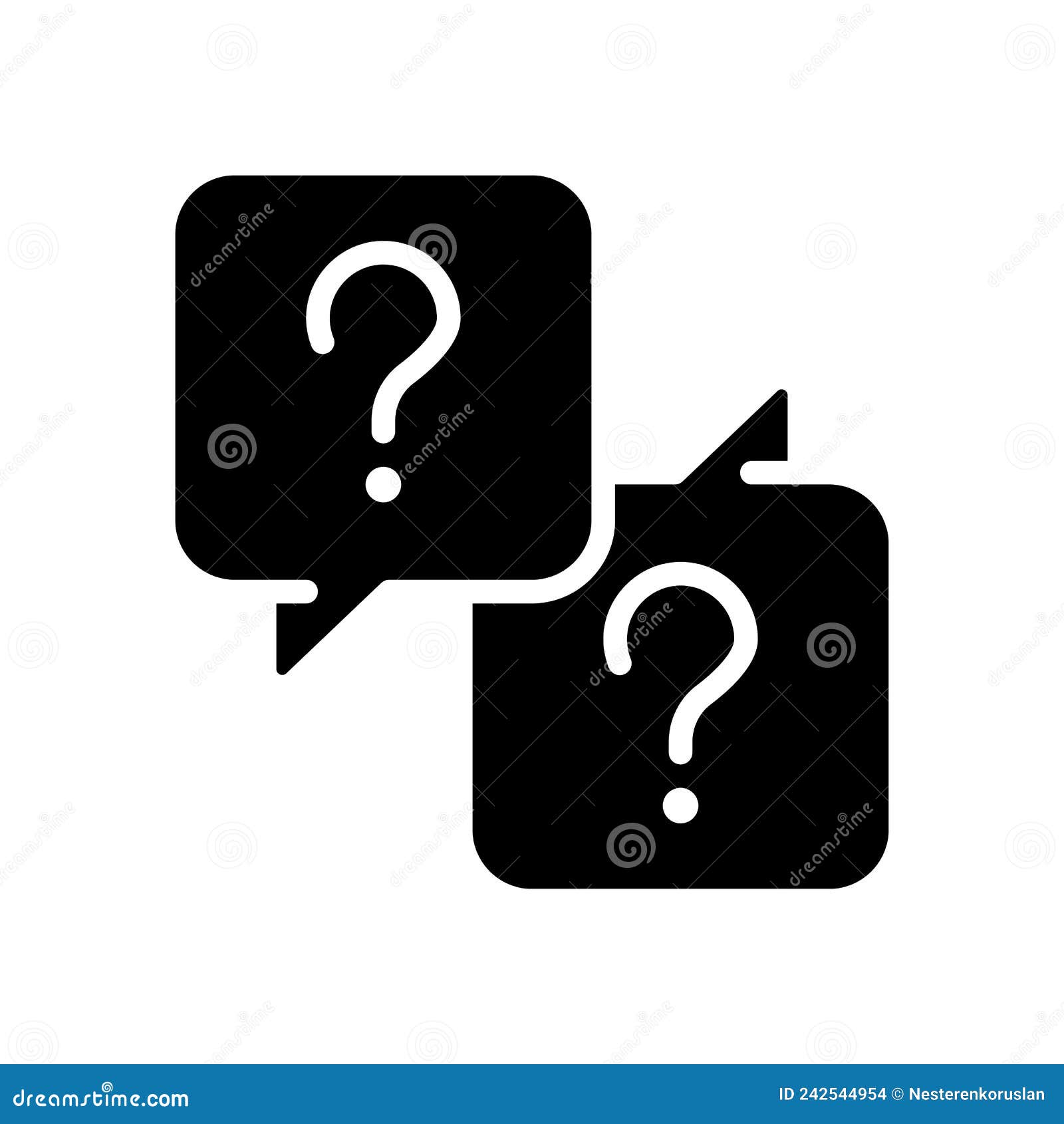 Misunderstanding Black Glyph Icon Stock Vector - Illustration of ...