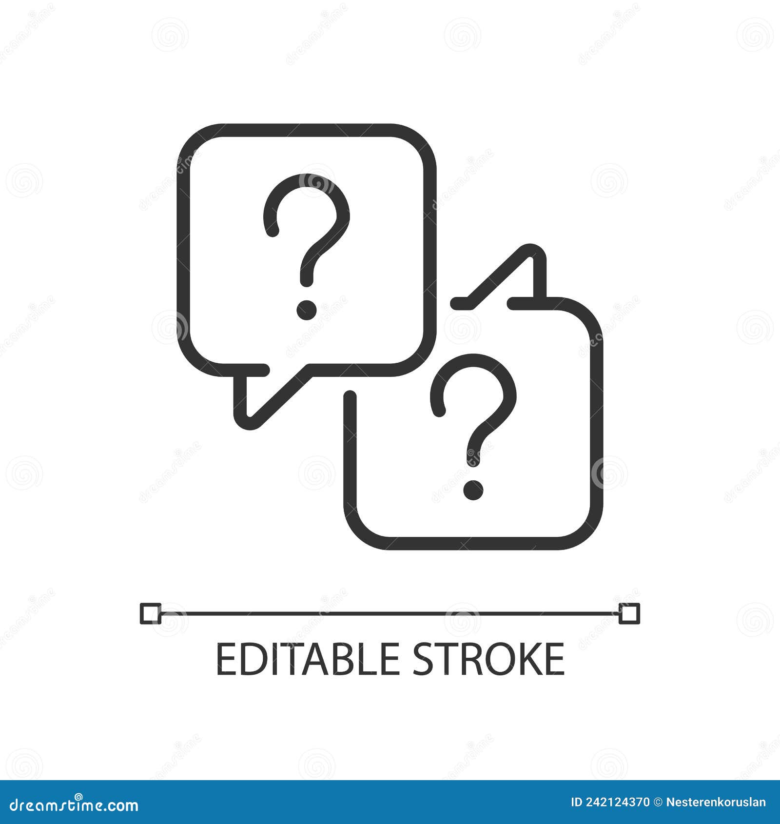 Misunderstanding Linear Icon Stock Vector - Illustration of information ...