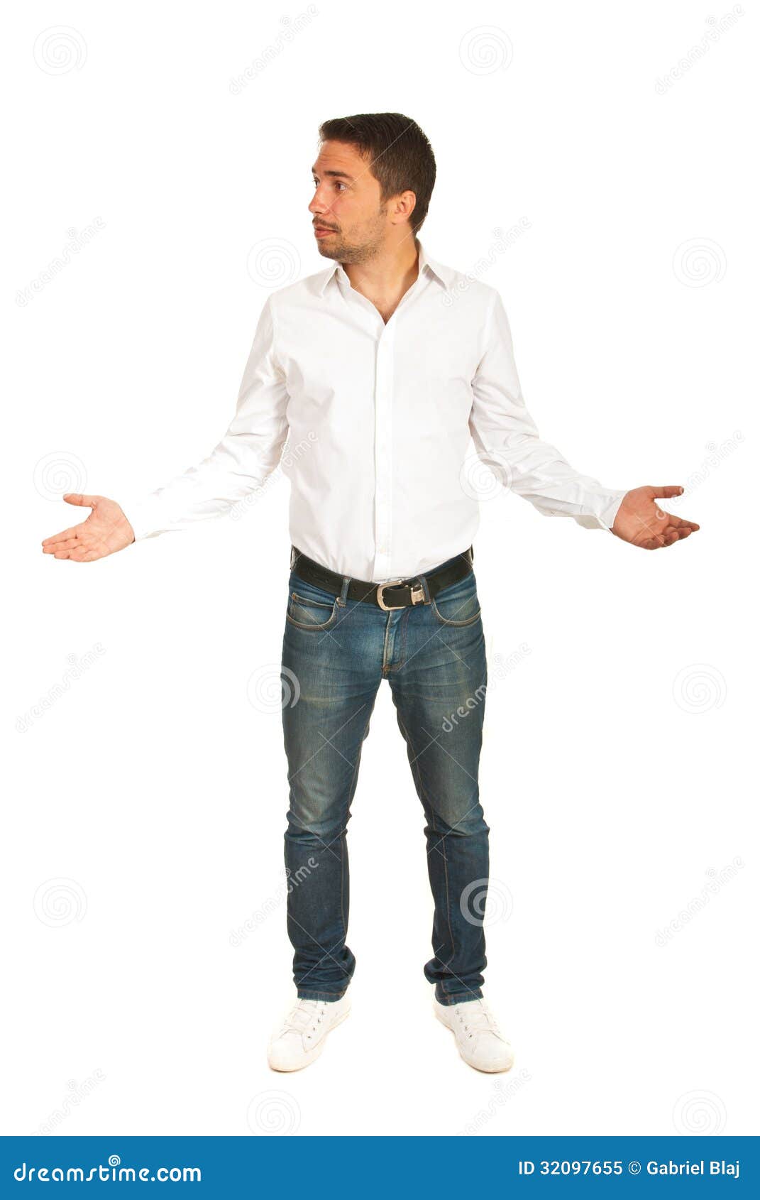Misunderstood Executive Man Stock Image - Image of male, confuse: 32097655
