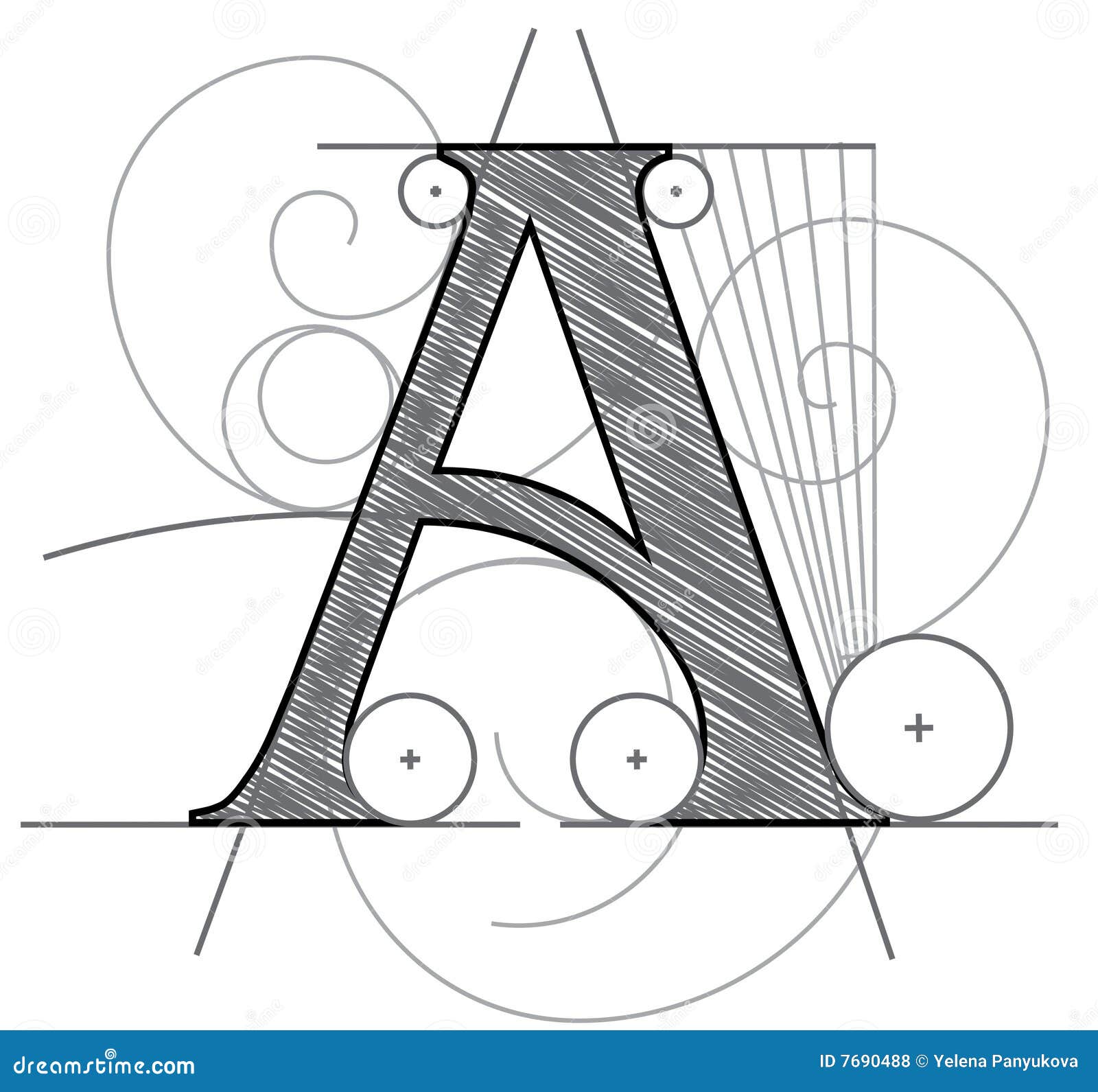 Mit Buchstaben Bezeichnen Sie a Vektor Abbildung - Illustration von ...