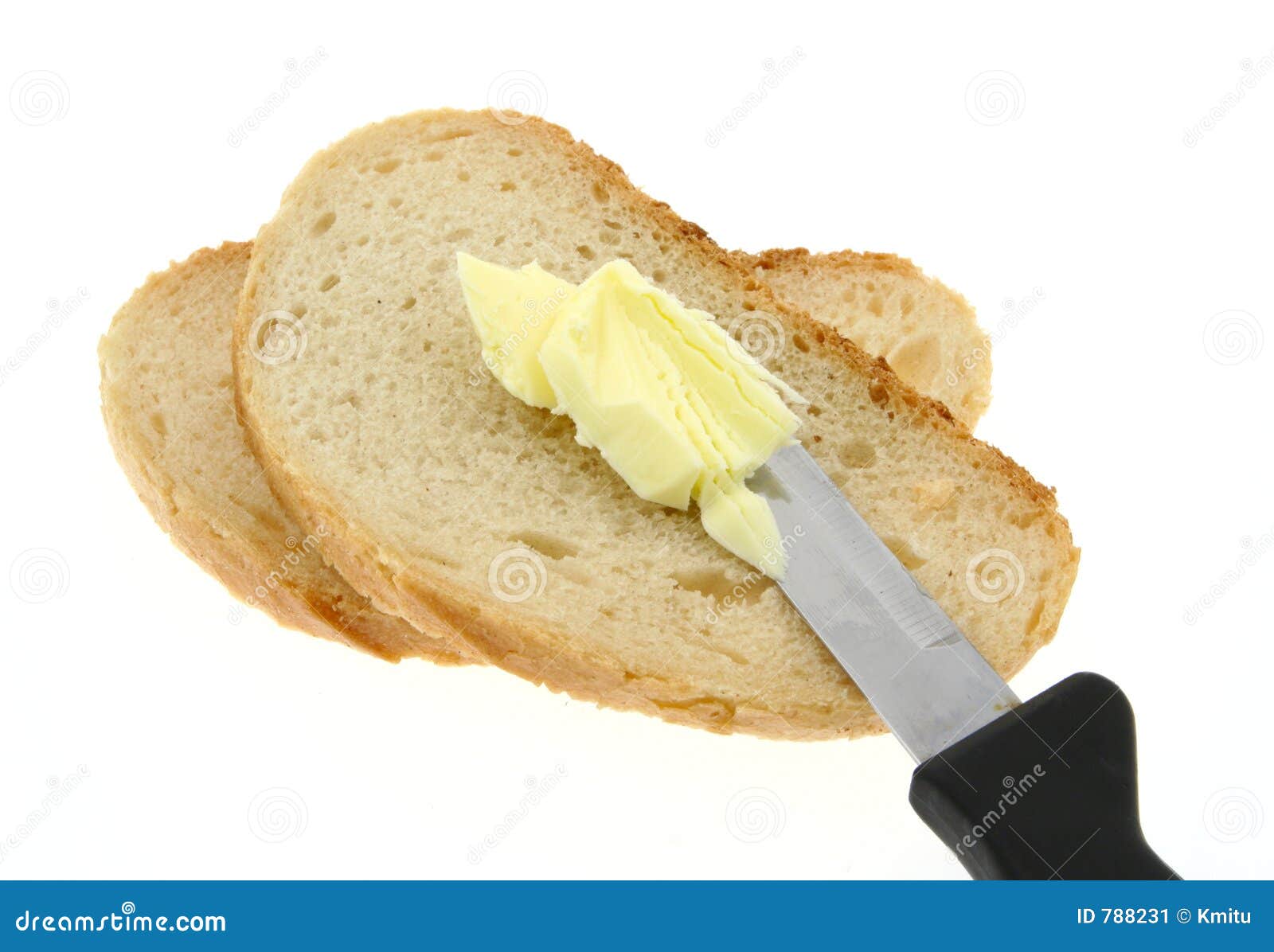Mit Butter Bestreichendes Brot Stockbild - Bild von scharf, butter: 788231