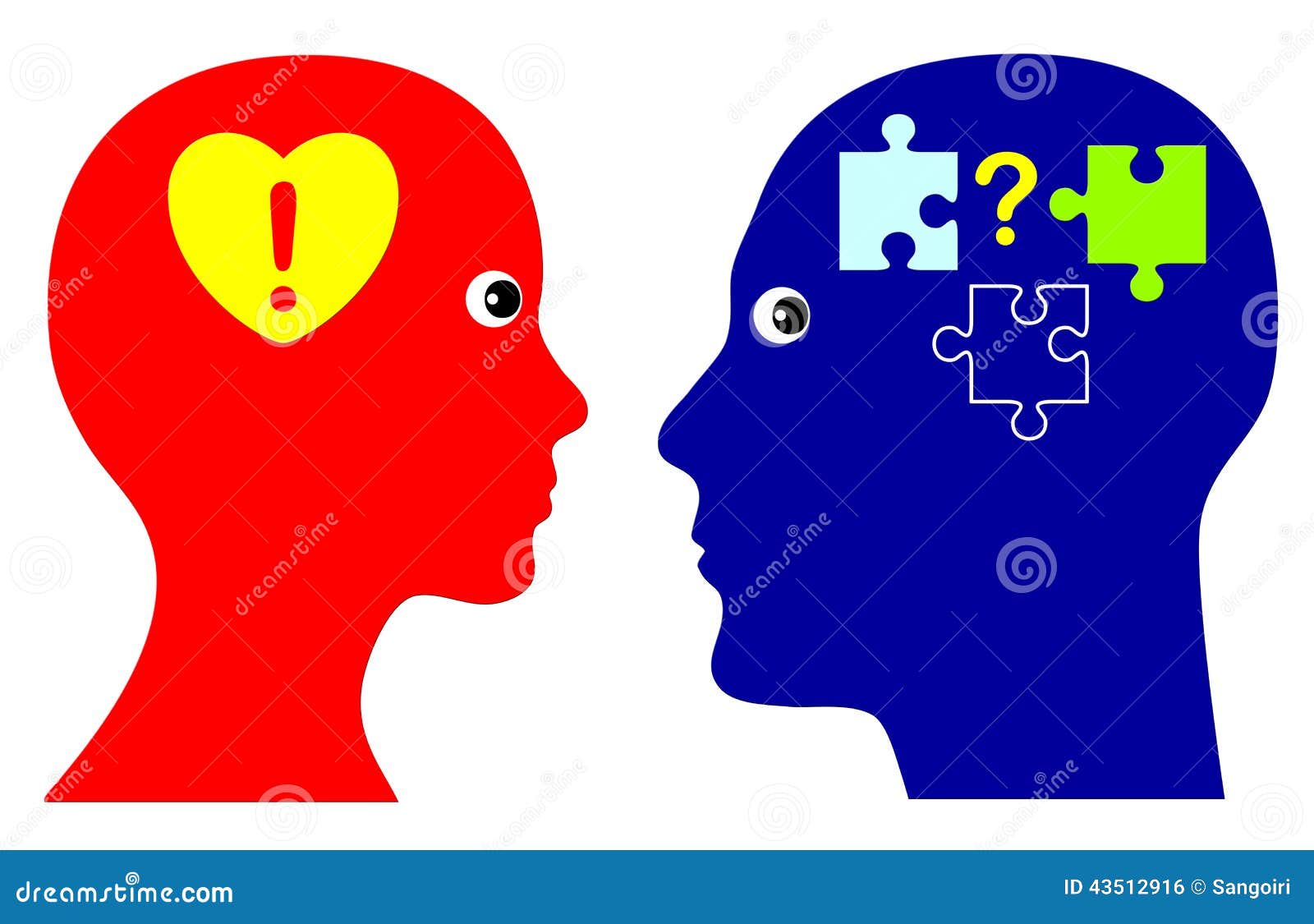 Mit Herzen und Verstand stock abbildung. Illustration von ...