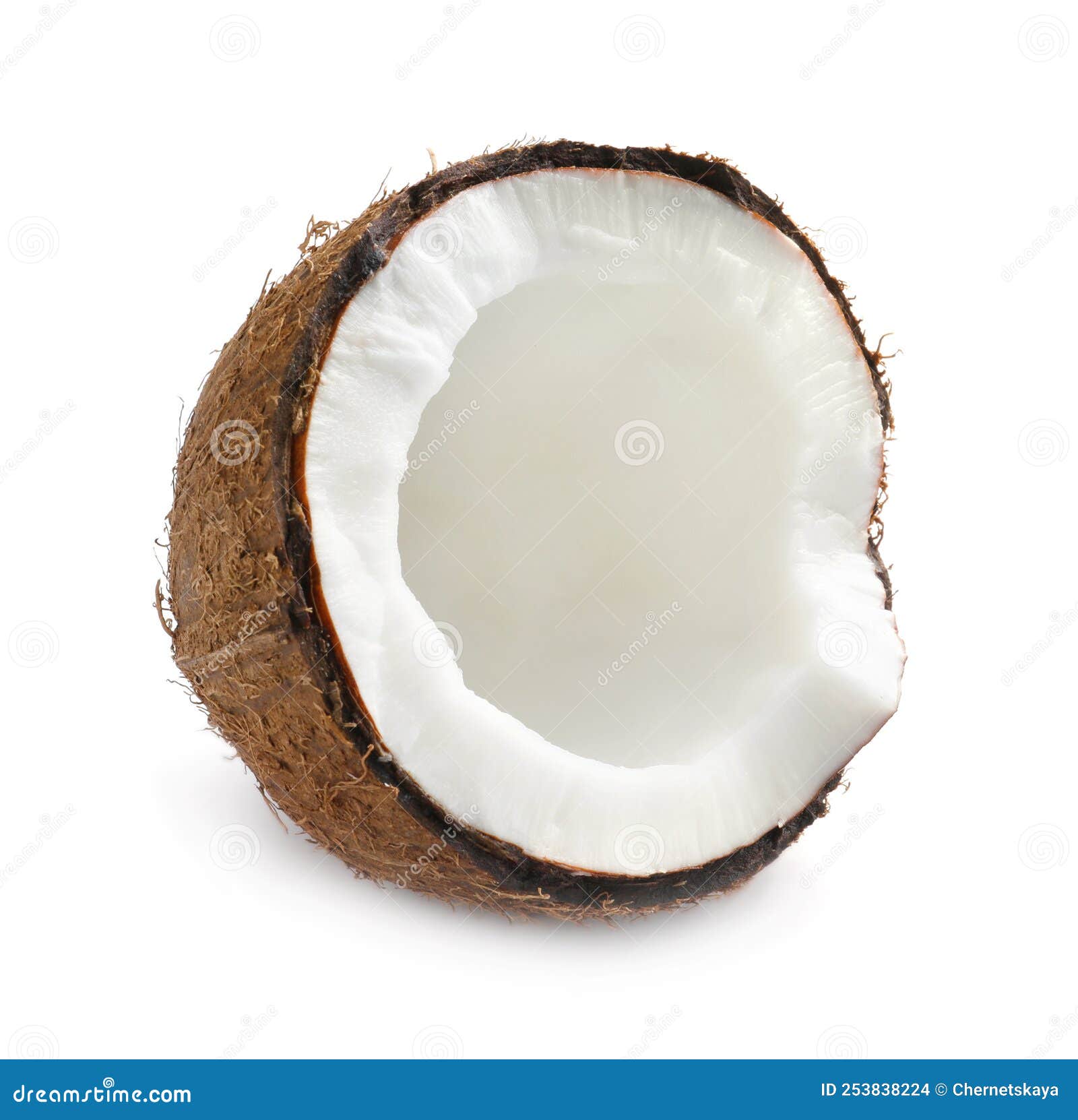 Mitad De Coco Maduro Aislado En Blanco Foto de archivo - Imagen de ...