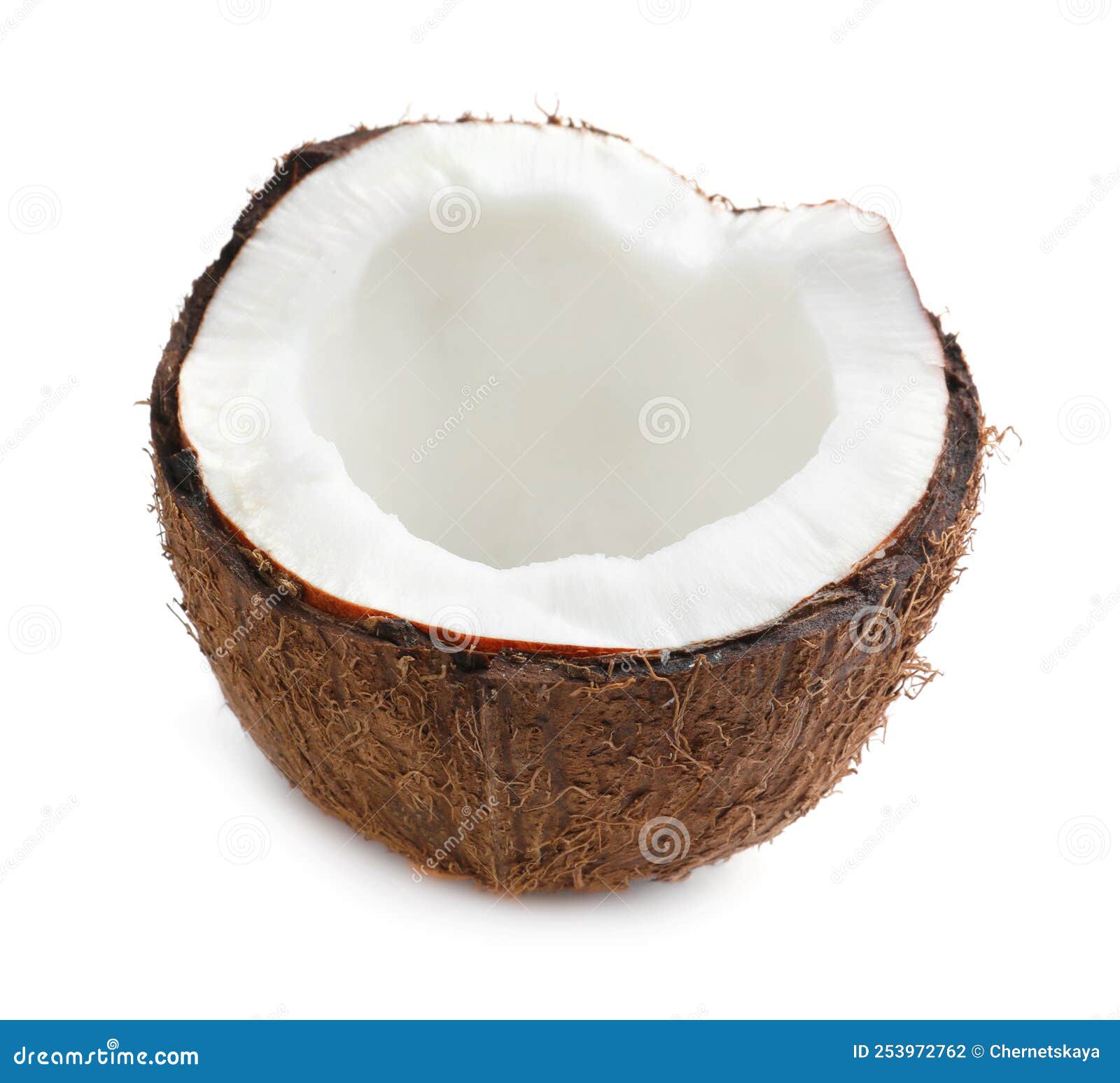 Mitad De Coco Maduro Aislado En Blanco Foto de archivo - Imagen de coco ...