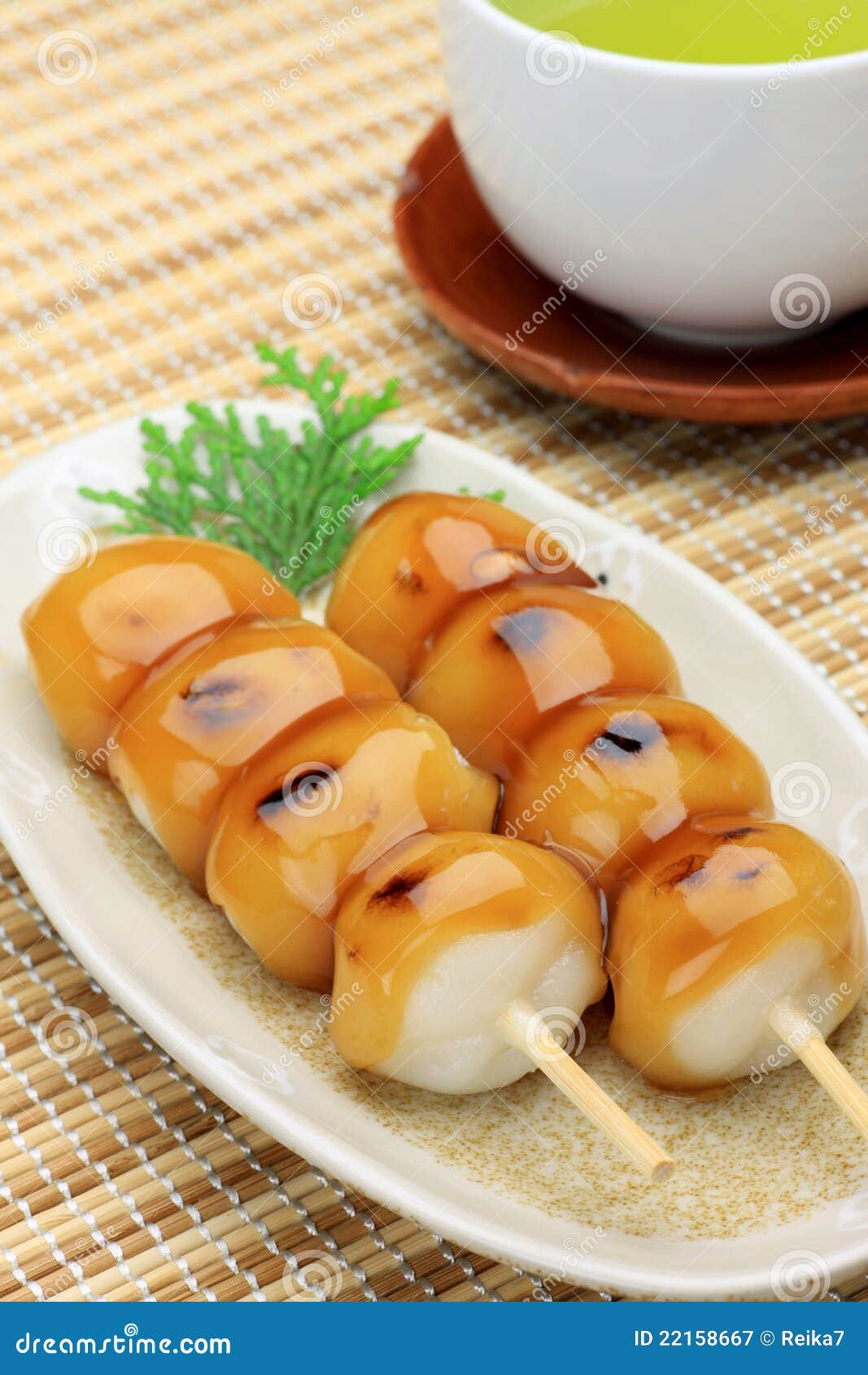 Mitarashi Dango Is A Japanese Dumpling And Sweet Made From Mochiko Rice ...