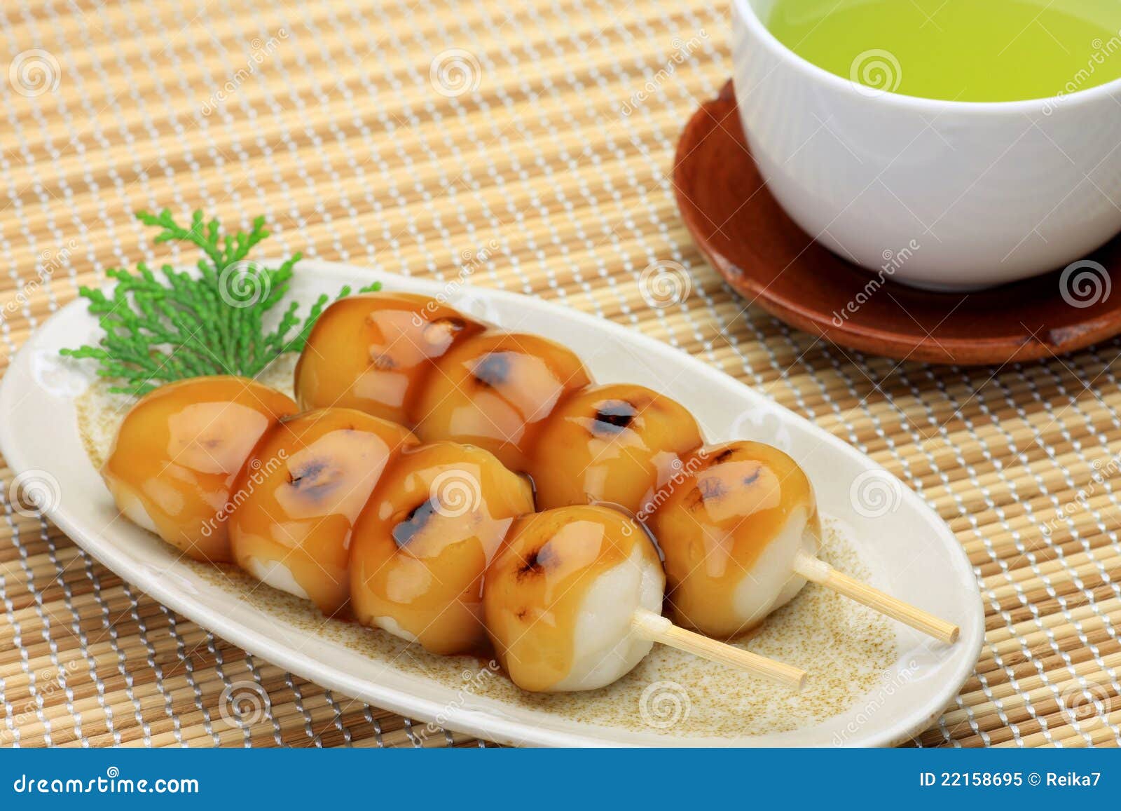 Mitarashi-dango Royalty-Free Stock Photography | CartoonDealer.com ...